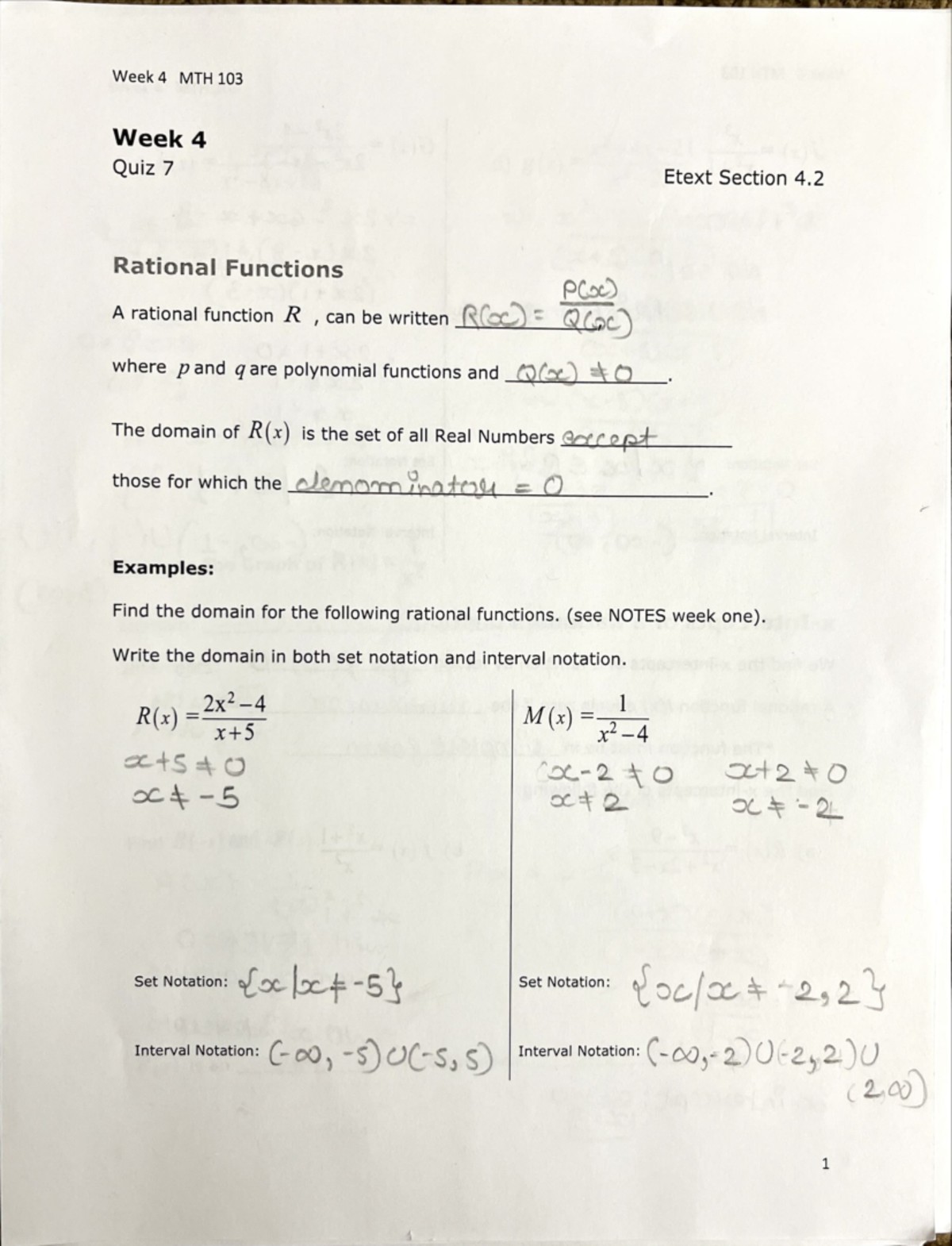 Week4 worksheet - Math103 - Studocu