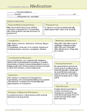 ATI Echothiophate med ATI med card active learning template - ACTIVE ...