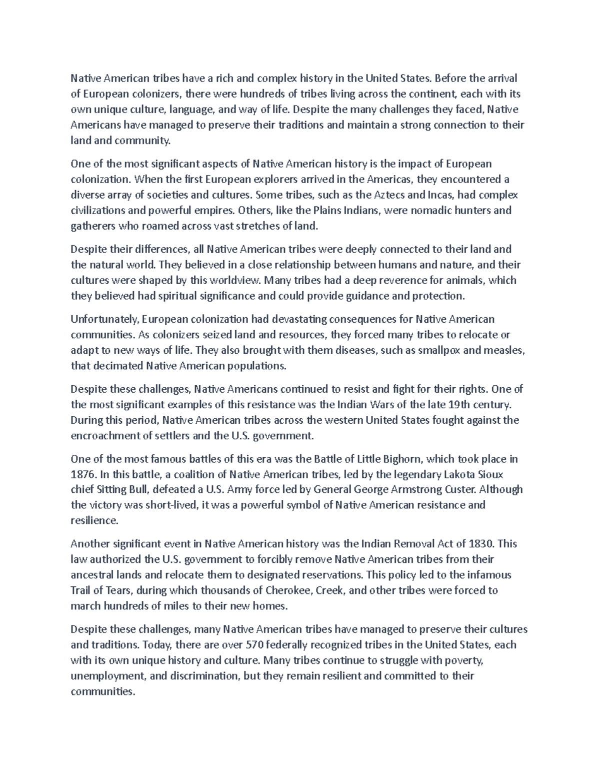 Native American tribes in the US History - Native American tribes have ...