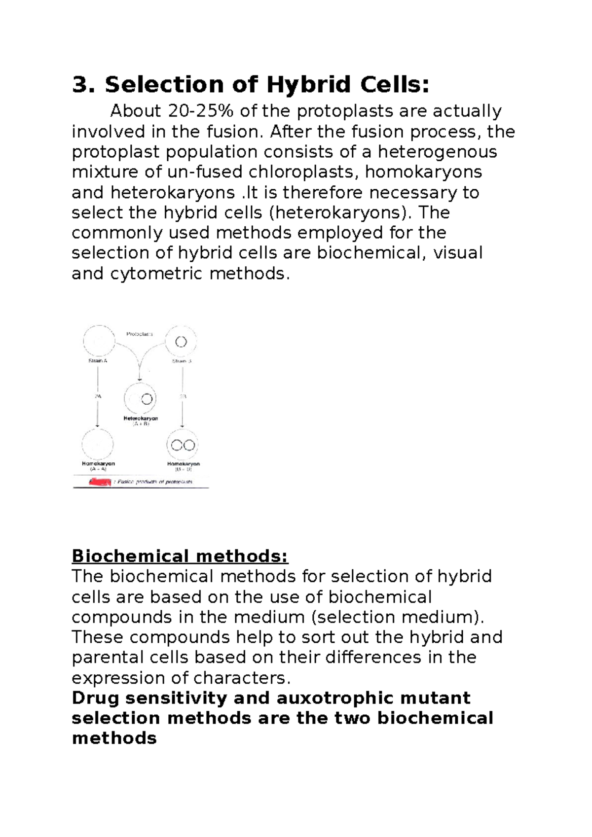 Selection of hybrid cells(with diagram) - 3. Selection of Hybrid Cells ...