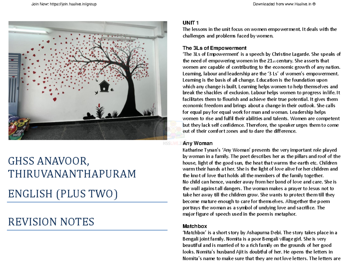 Hsslive xii revision notes by sunil ghss anavoor - GHSS ANAVOOR ...