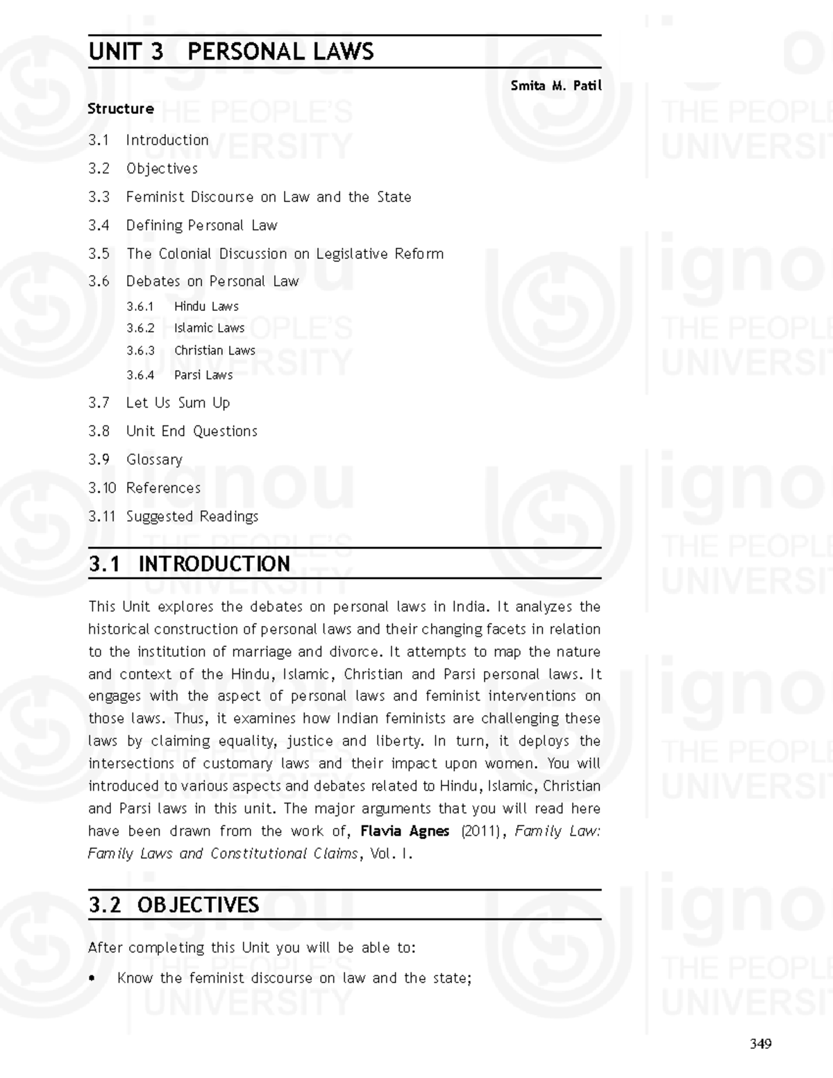Personal Laws 2 - NIL - Identity and UNIT 3 PERSONAL LAWS Communalism ...