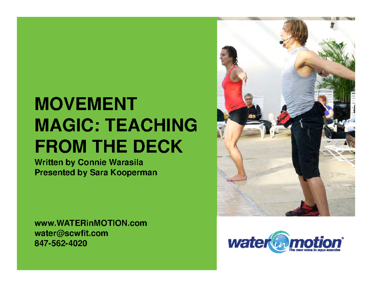 Section 4 Powerpoint - swim class - MOVEMENT MAGIC: TEACHINGMAGIC ...