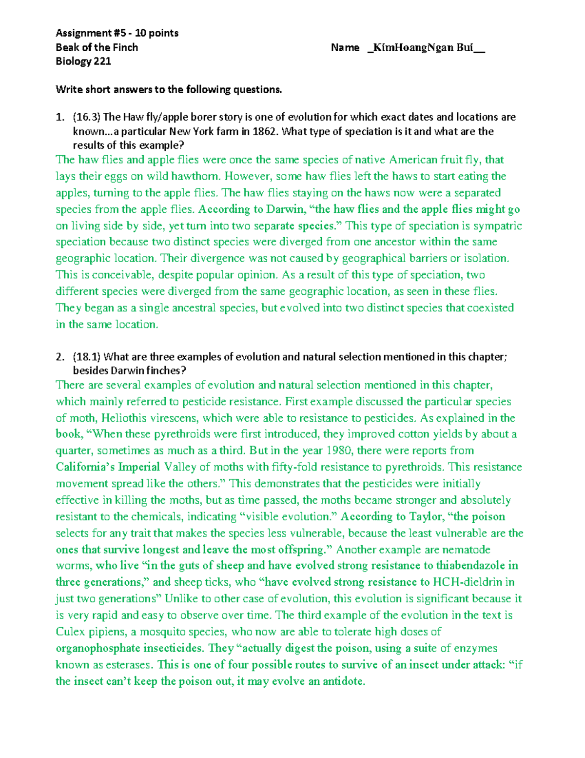 Evolution and Natural Selection Examples in Beak of the Finch Biology ...