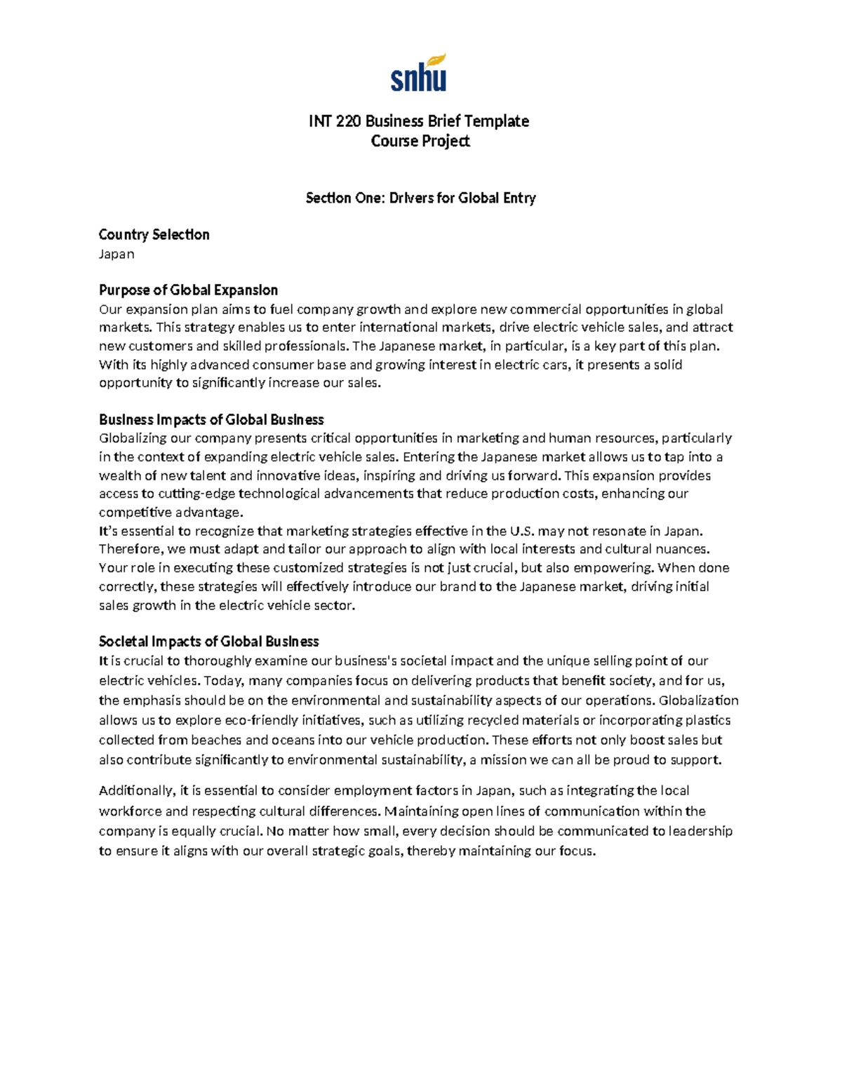 INT 220 5-2 Business Brief Finale - INT 220 Business Brief Template ...