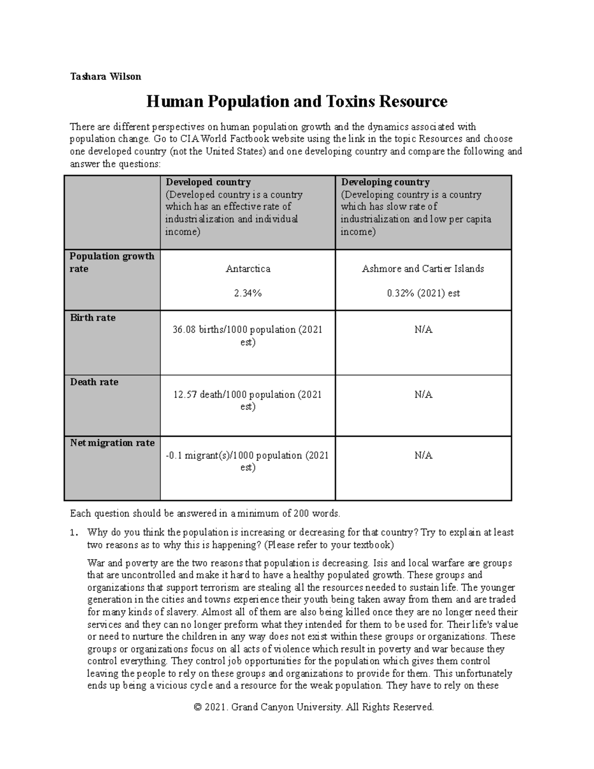 BIO-220-RS-Human Populations And Toxins - BIO-220 - GCU - Studocu