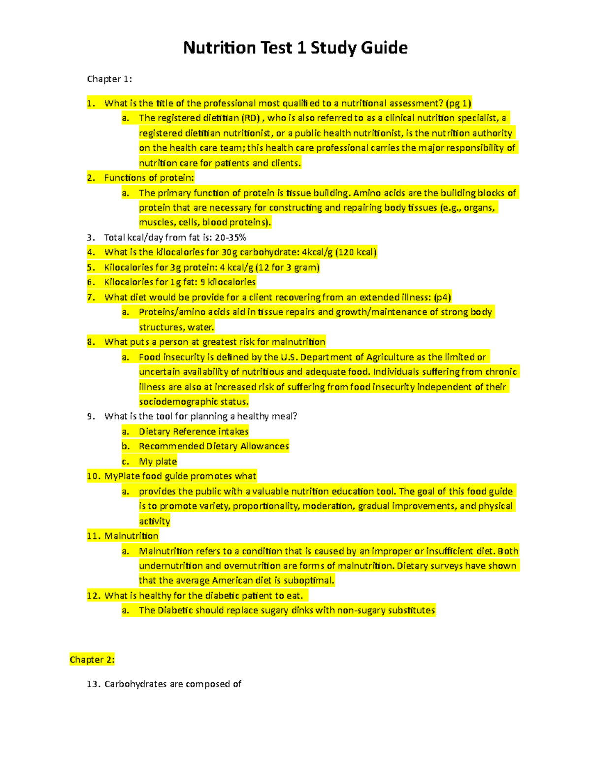 Exam 1 Study Guide - Chapter 1: What is the title of the professional ...