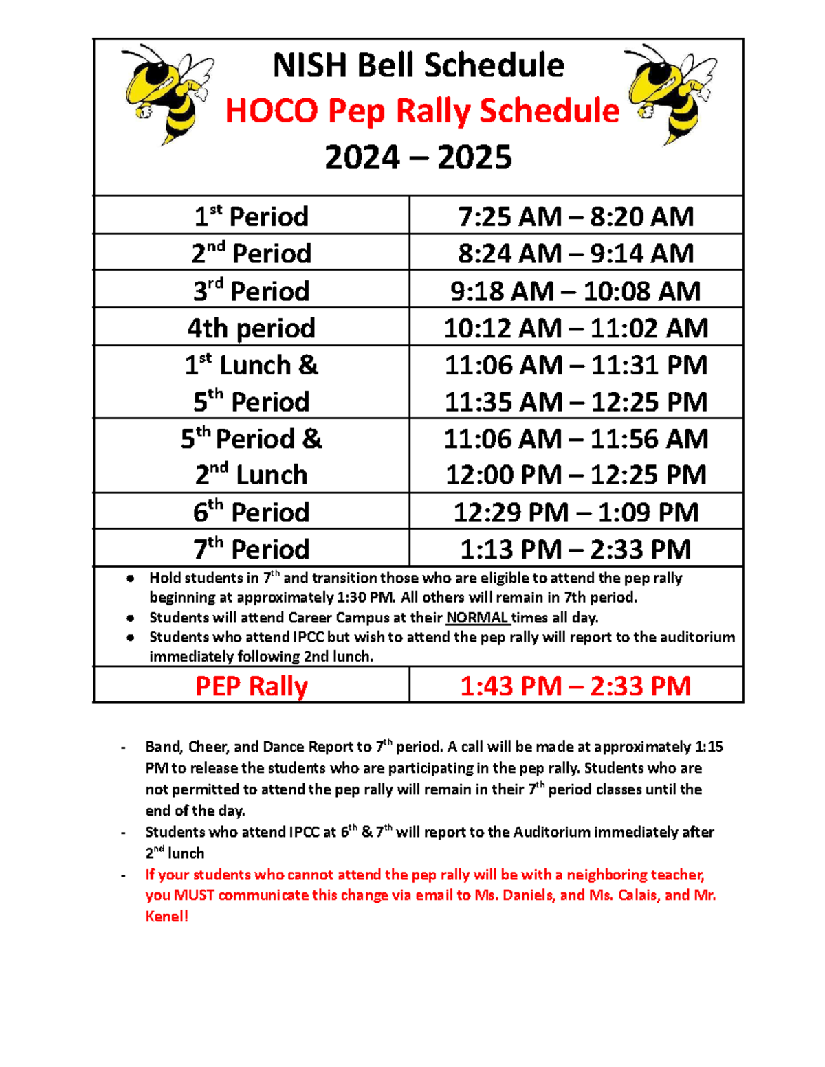 Homecoming Pep Rally Schedule.24 - Studocu