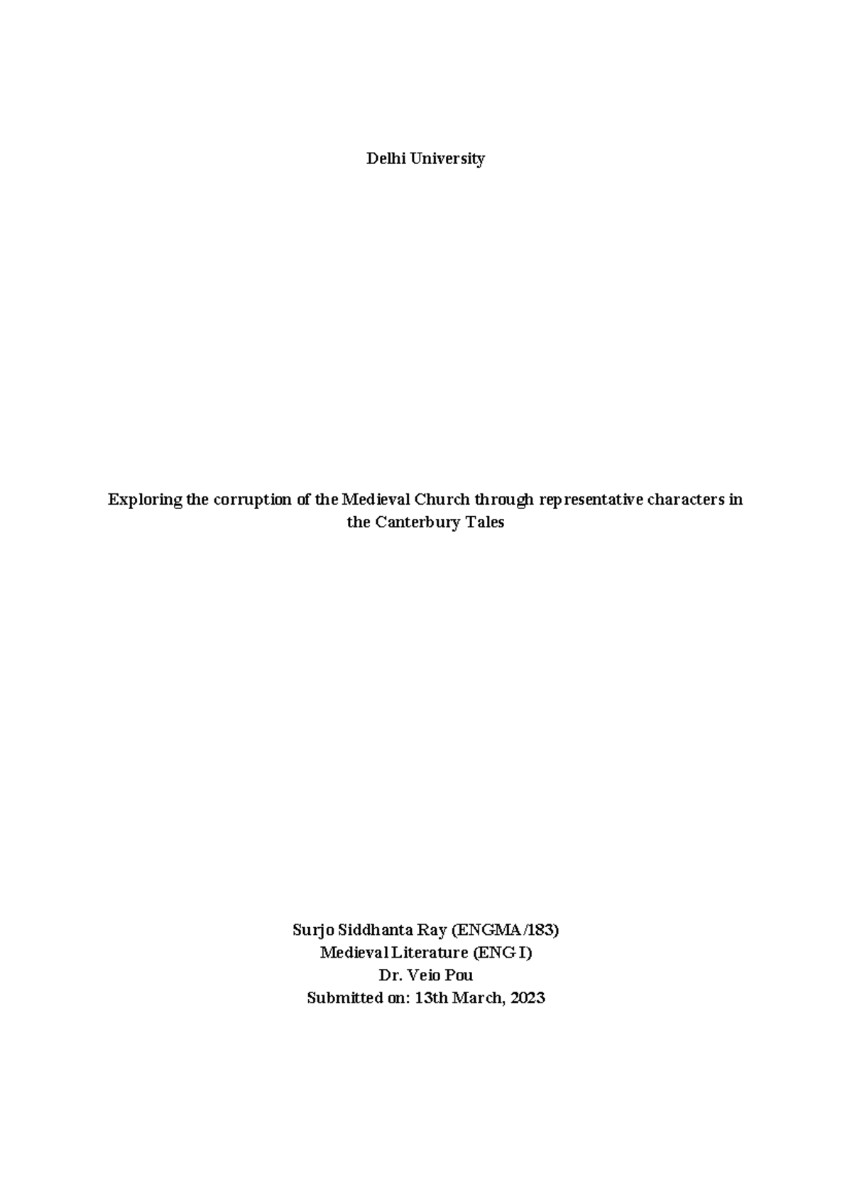 Exploring the corruption of the Medieval Church through representative ...