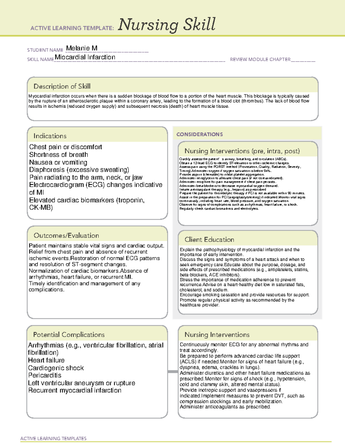 Nursing Skill Template Typeinthis - VN 100 - ACTIVE LEARNING TEMPLATES ...