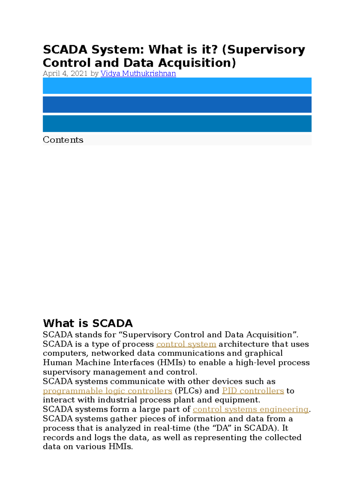 Scada System - Electronics tutorials - SCADA System: What is it ...