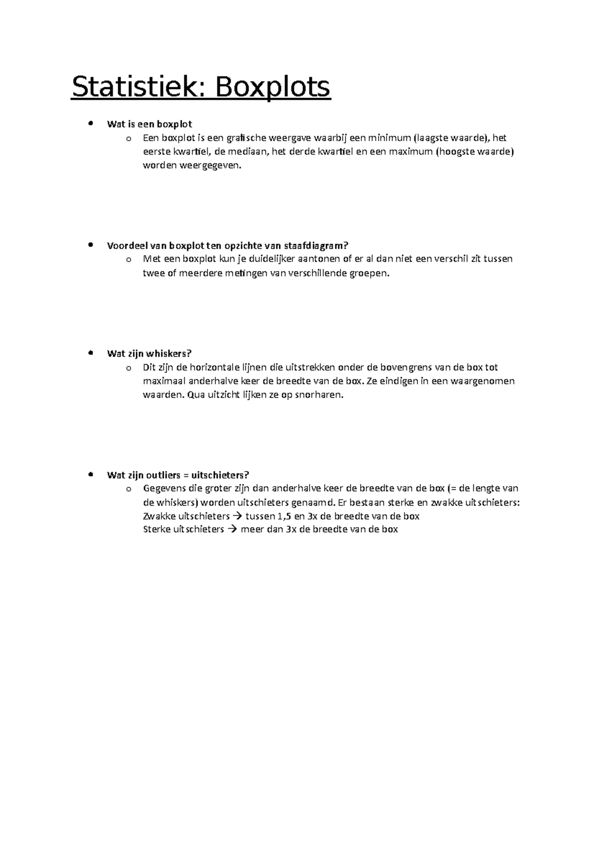 Opdracht artikels Boxplot - Statistiek: Boxplots Wat is een boxplot o ...