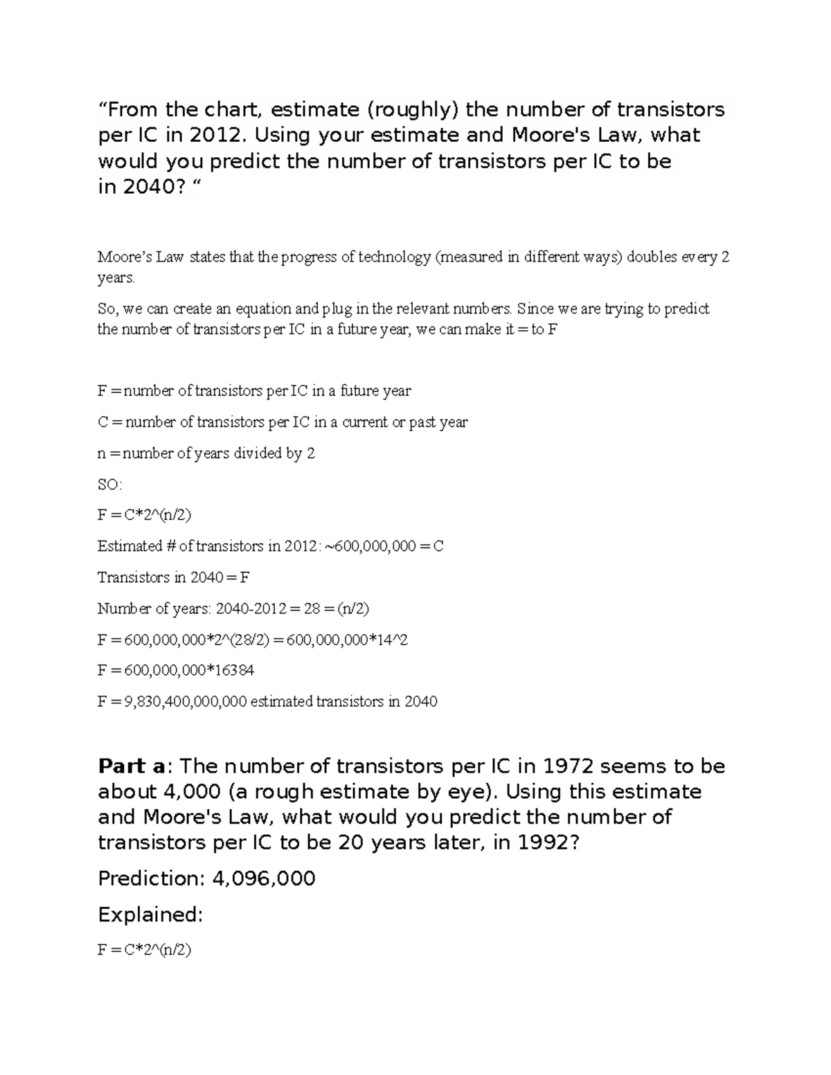 MAT 140 DIscussion Mod 3 - “From the chart, estimate (roughly) the ...