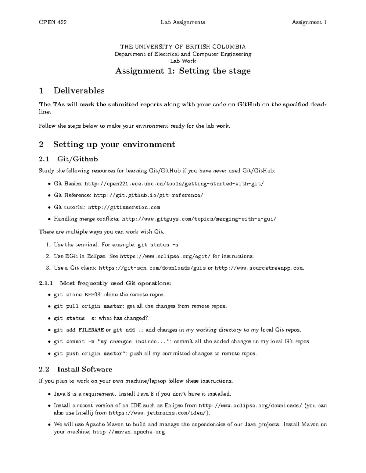 Assignment-1 - First assignment for 2019/2020 winter term - CPEN 422 ...