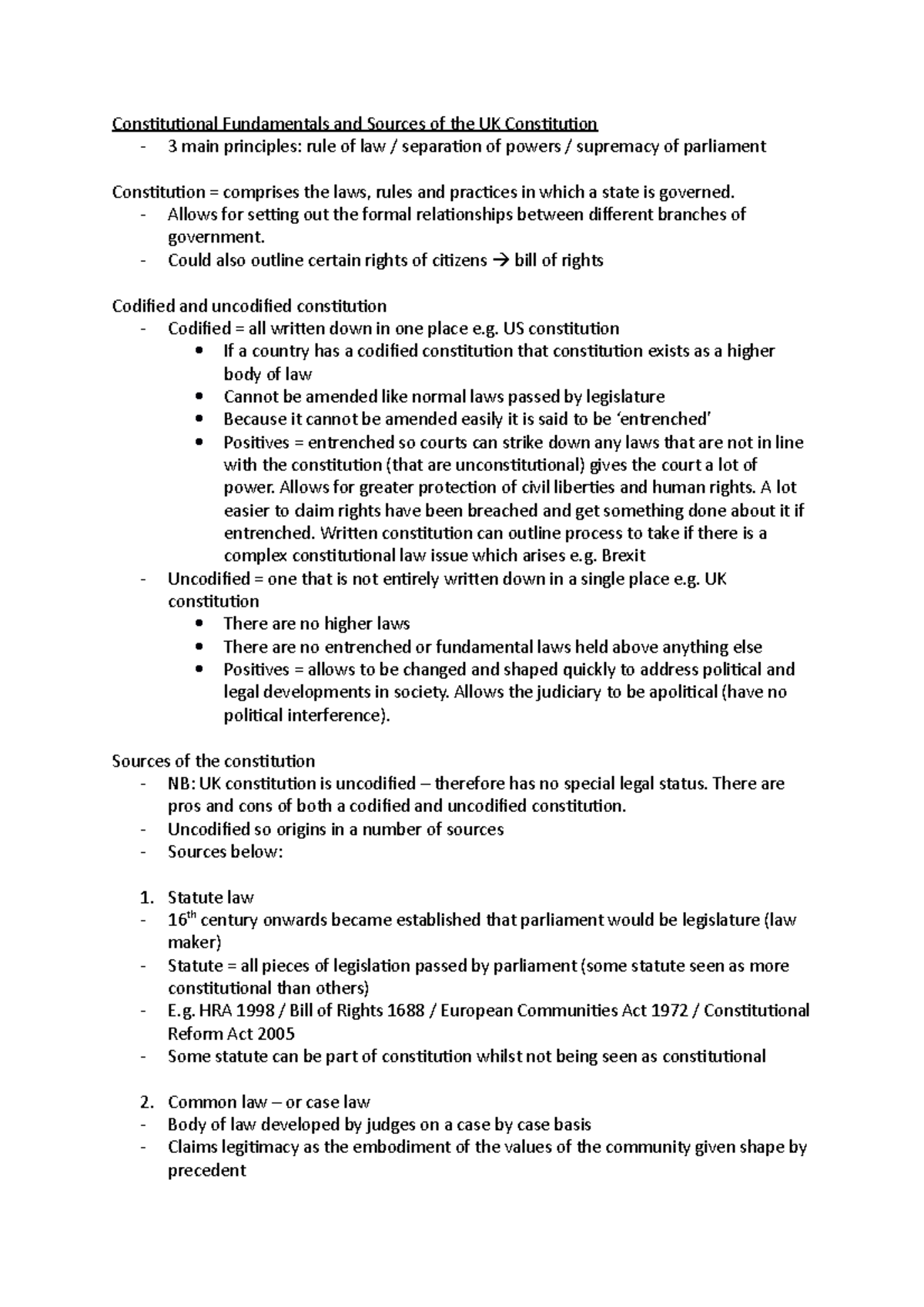 Review 1 - Foundations of the constitution - Constitutional ...