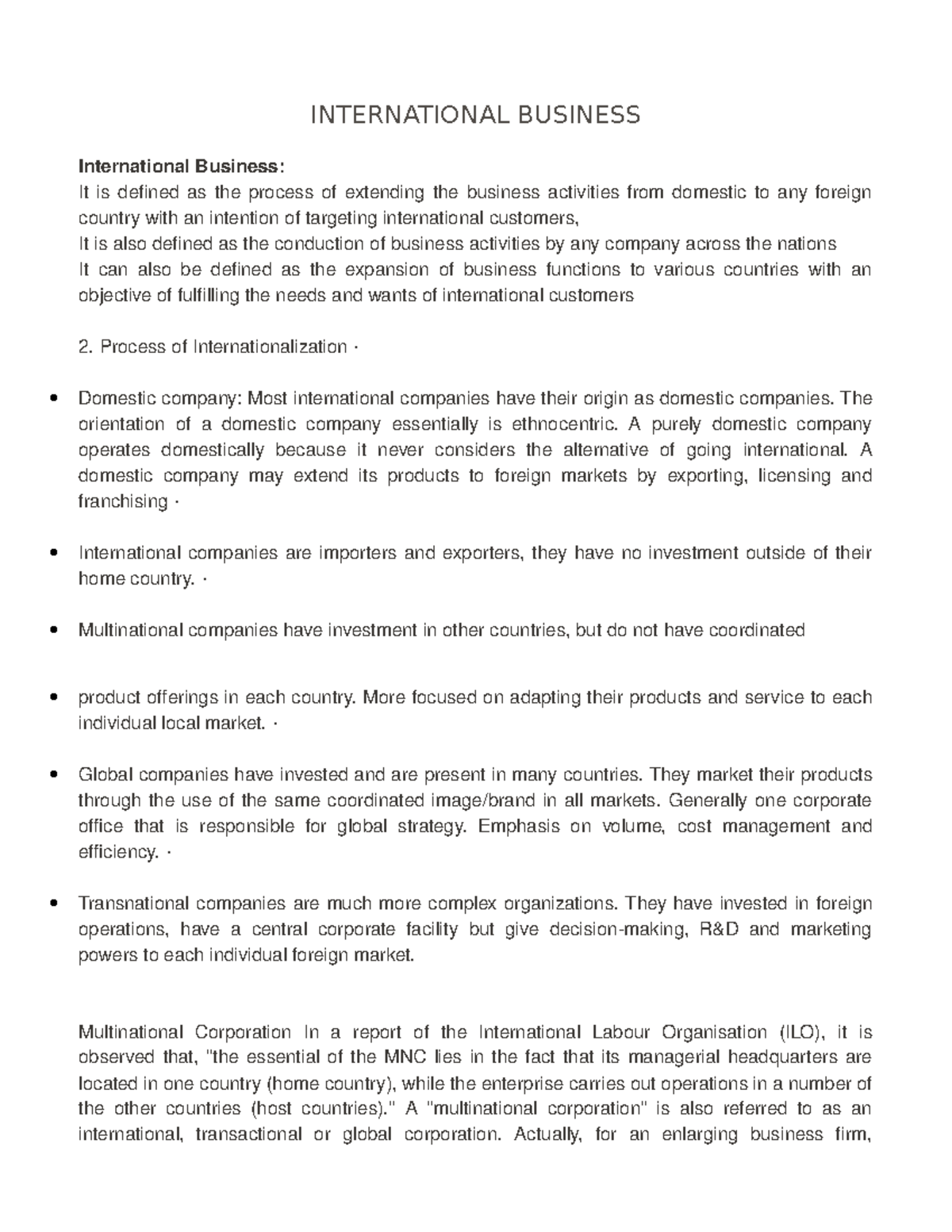 International Business This lecture is about the international business ...