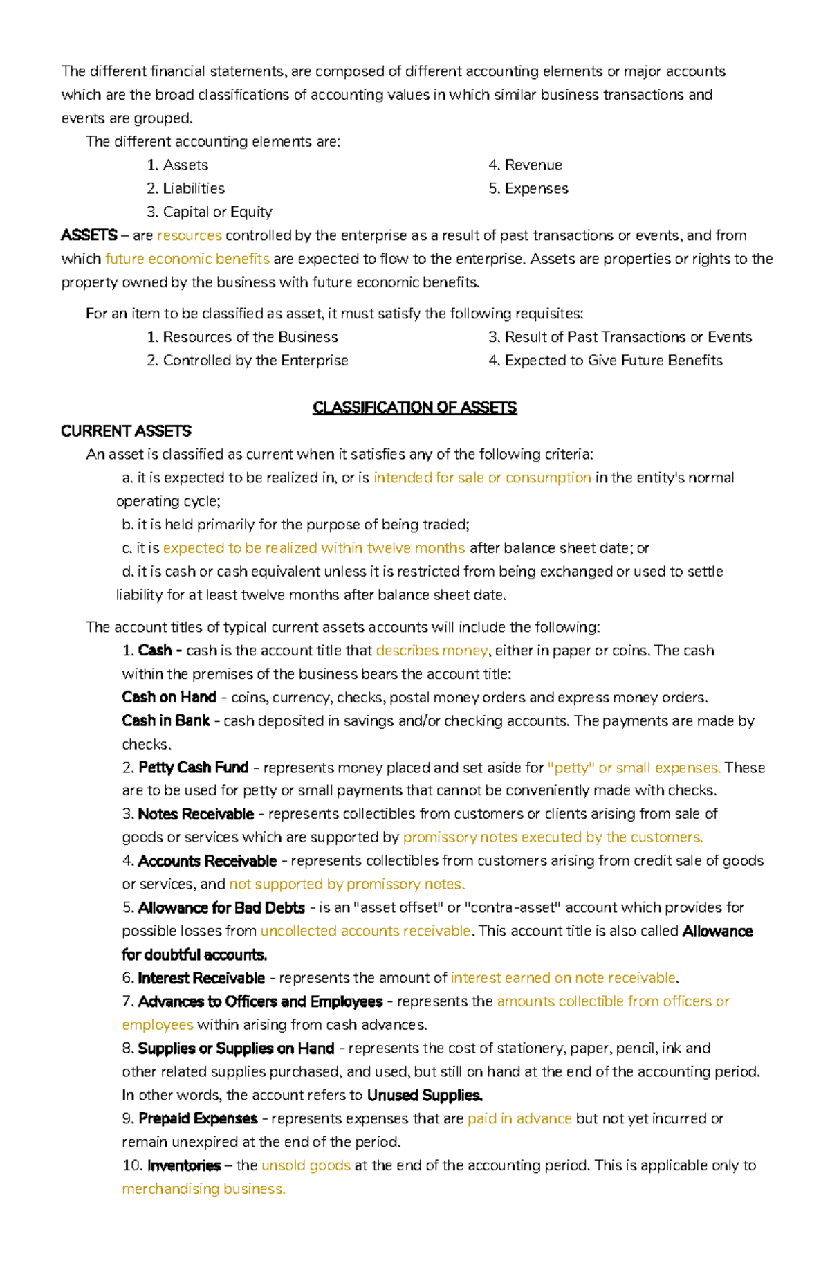 Account Titles (Asset, Liability, Equity) - The different financial ...