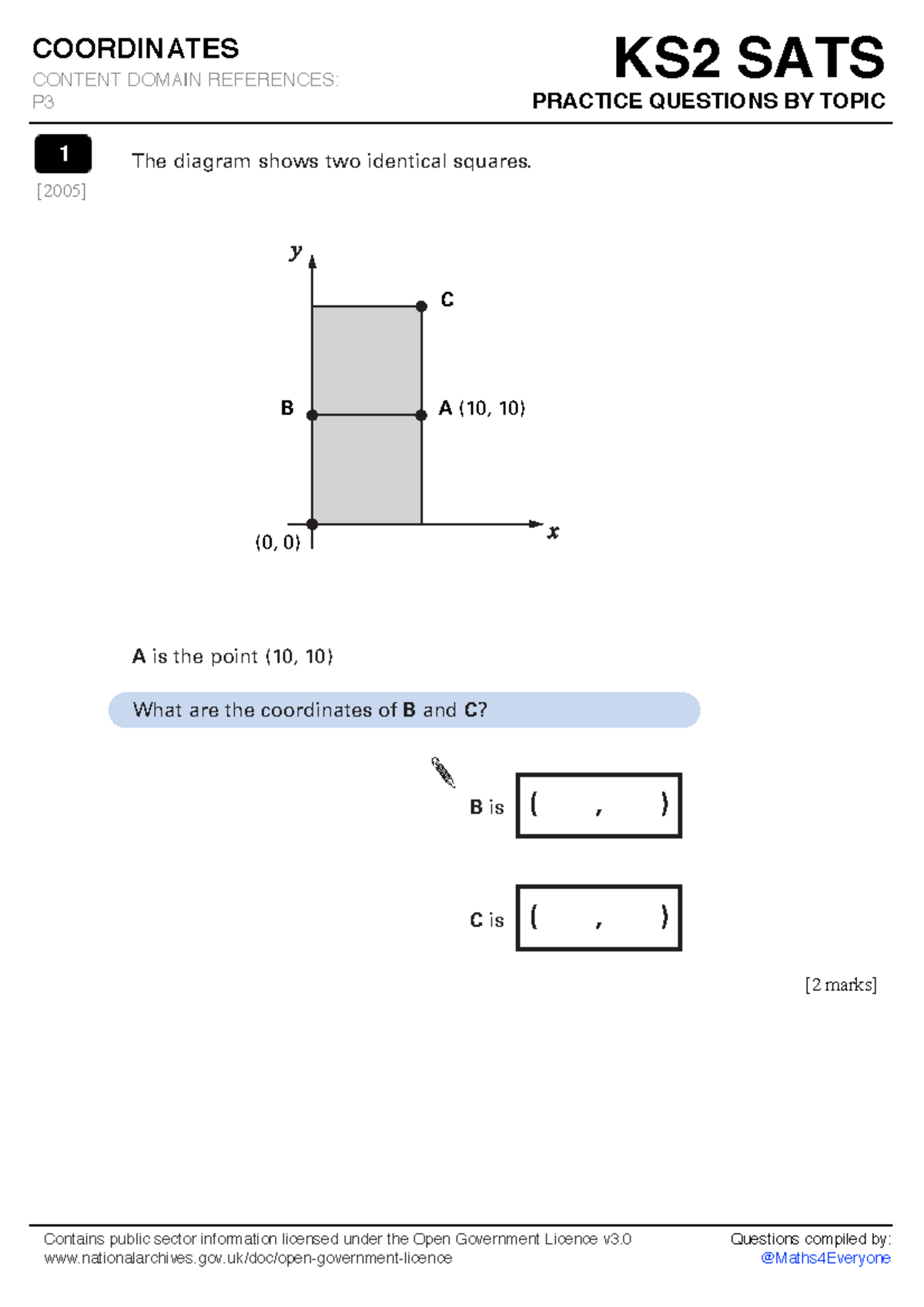 Coordinates-questions - ####### COORDINATES CONTENT DOMAIN REFERENCES ...