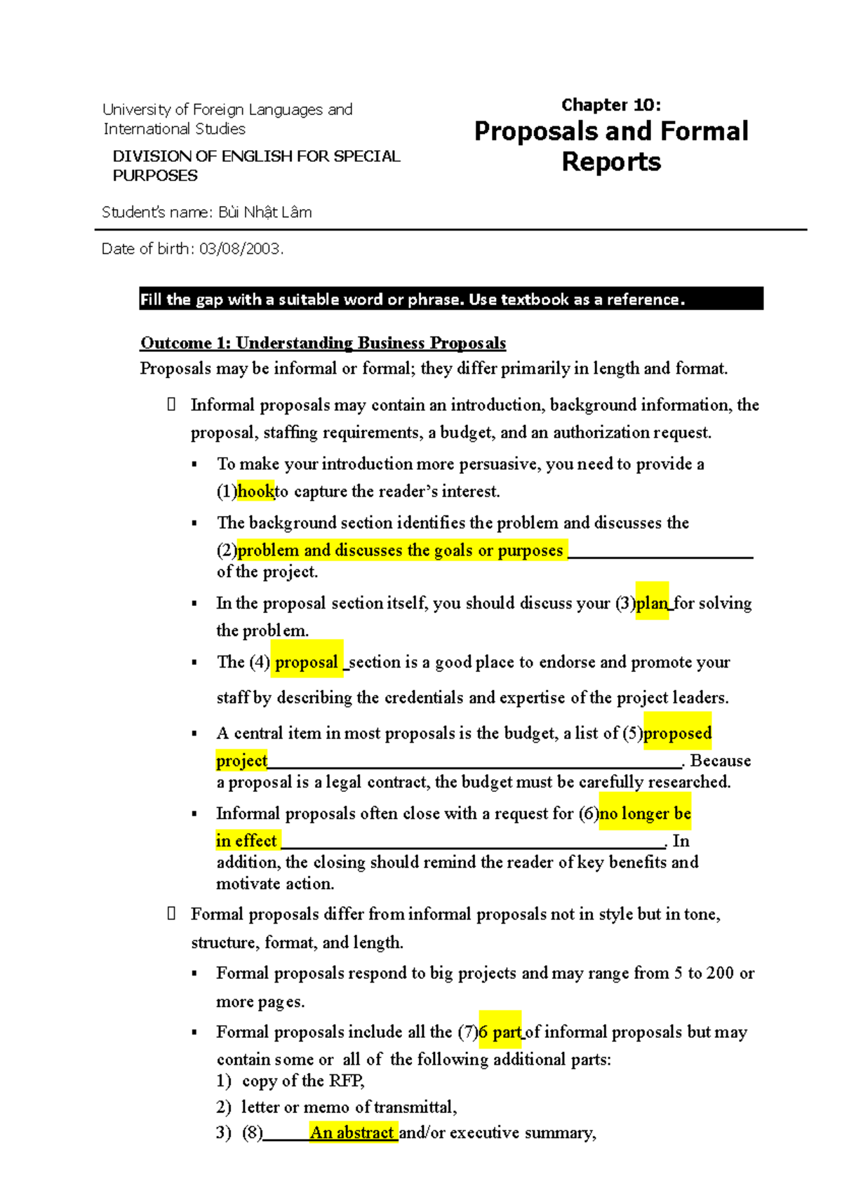 A01 - Lecture note Chap 10-1 - University of Foreign Languages and ...