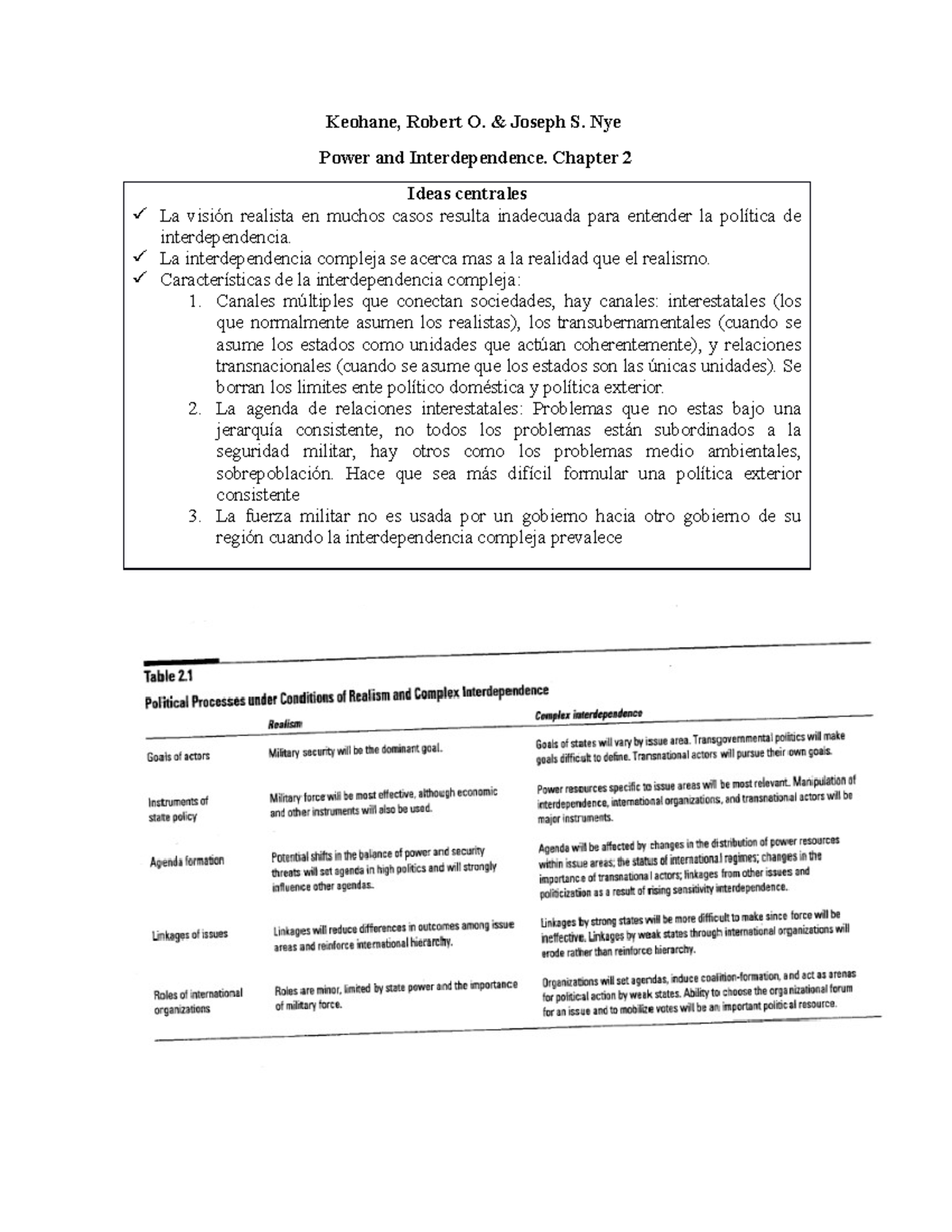 Keohane Poder e interdependencia - Keohane, Robert O. & Joseph S. Nye ...