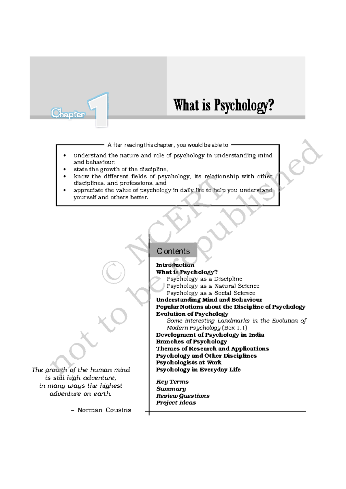 Introduction to Psychology 1 - Chapter 1 What is PsWhat is PsWhat is ...