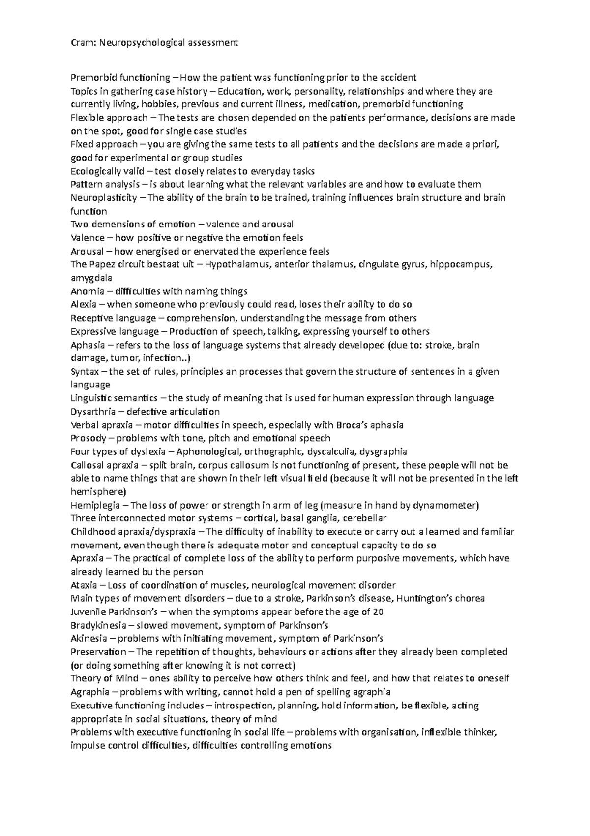 Cram neuropsychological assessment - Premorbid functioning – How the ...