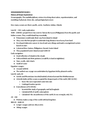 EE144 Exam 2 - Wally Fulweiler - OCEANOGRAPHY EXAM 2 Hurricane Overview ...