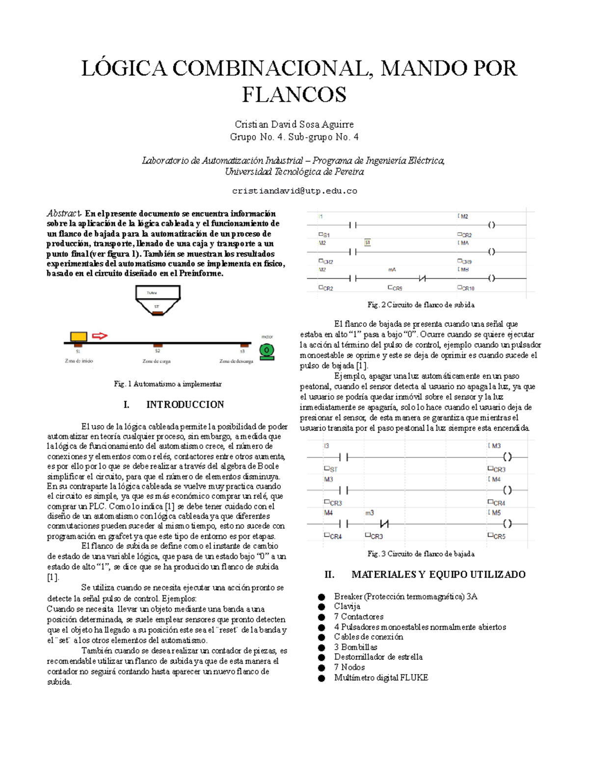 Informe 2 - Nota: 5 - LÓGICA COMBINACIONAL, MANDO POR FLANCOS Cristian ...