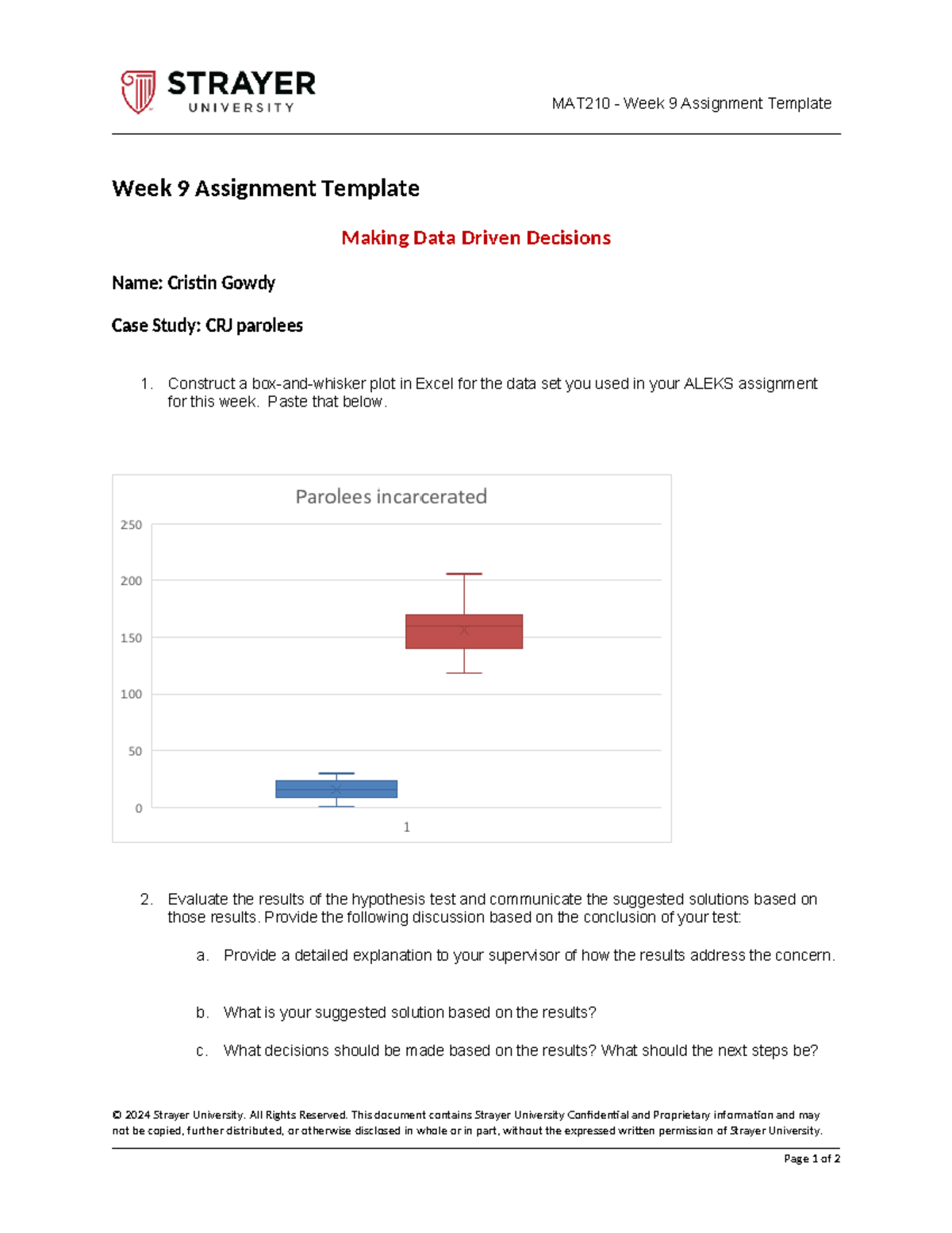 Week 9 Assignment Part 2 Mat 210 Mat210 Week 9 Assignment Template Week 9 Assignment 7442