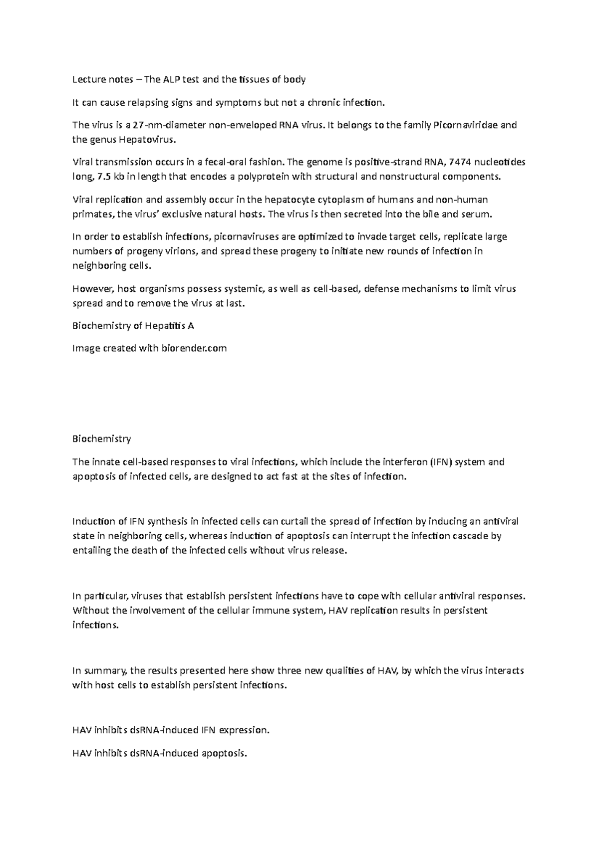 Lecture notes – The ALP test and the tissues of body - C100 - Salford ...