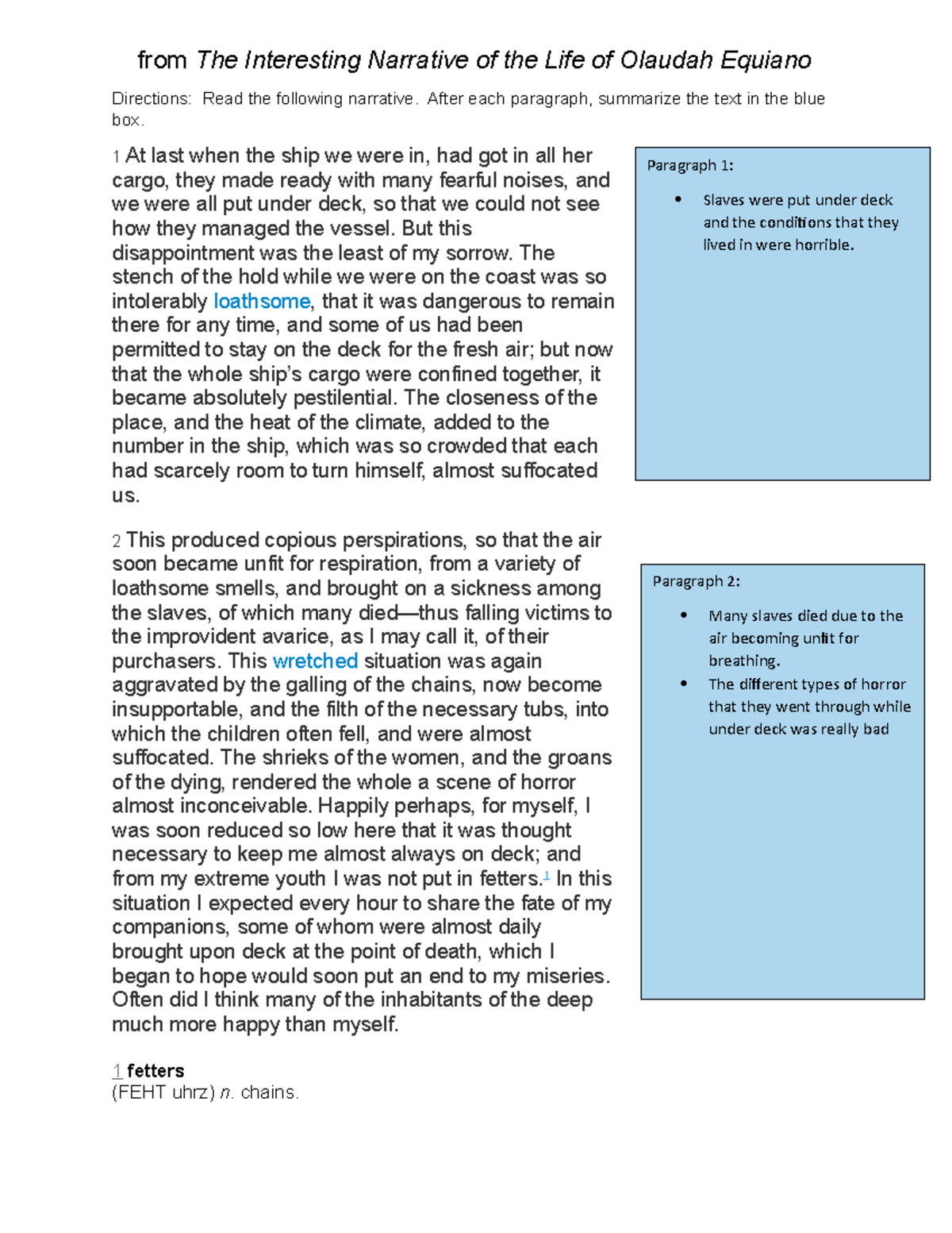Interesting Narrative of the Life of Olaudah Equiano - from The ...