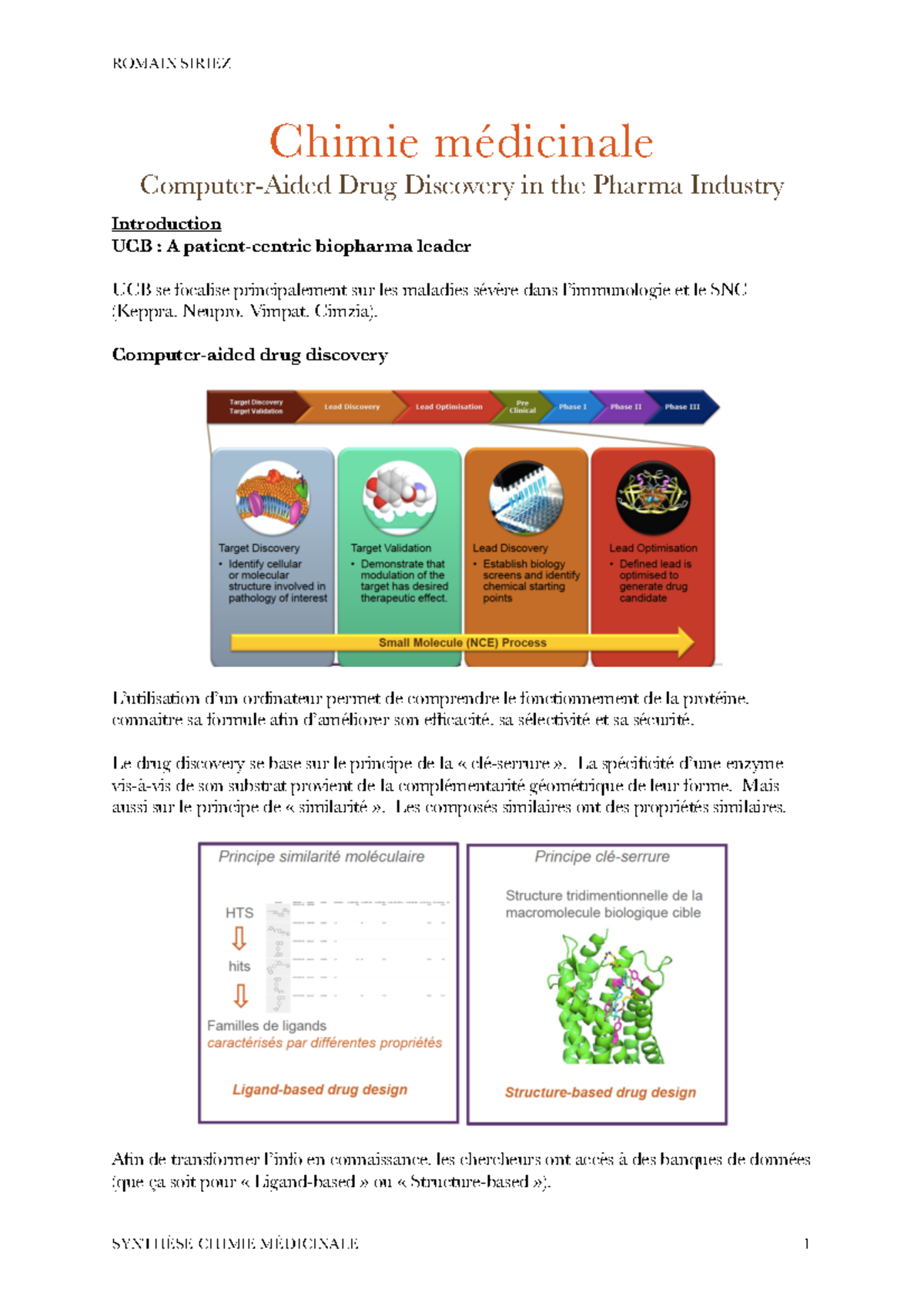 Synthèse chimie medicinale Q2 Part 4 - Chimie médicinale Computer-Aided ...