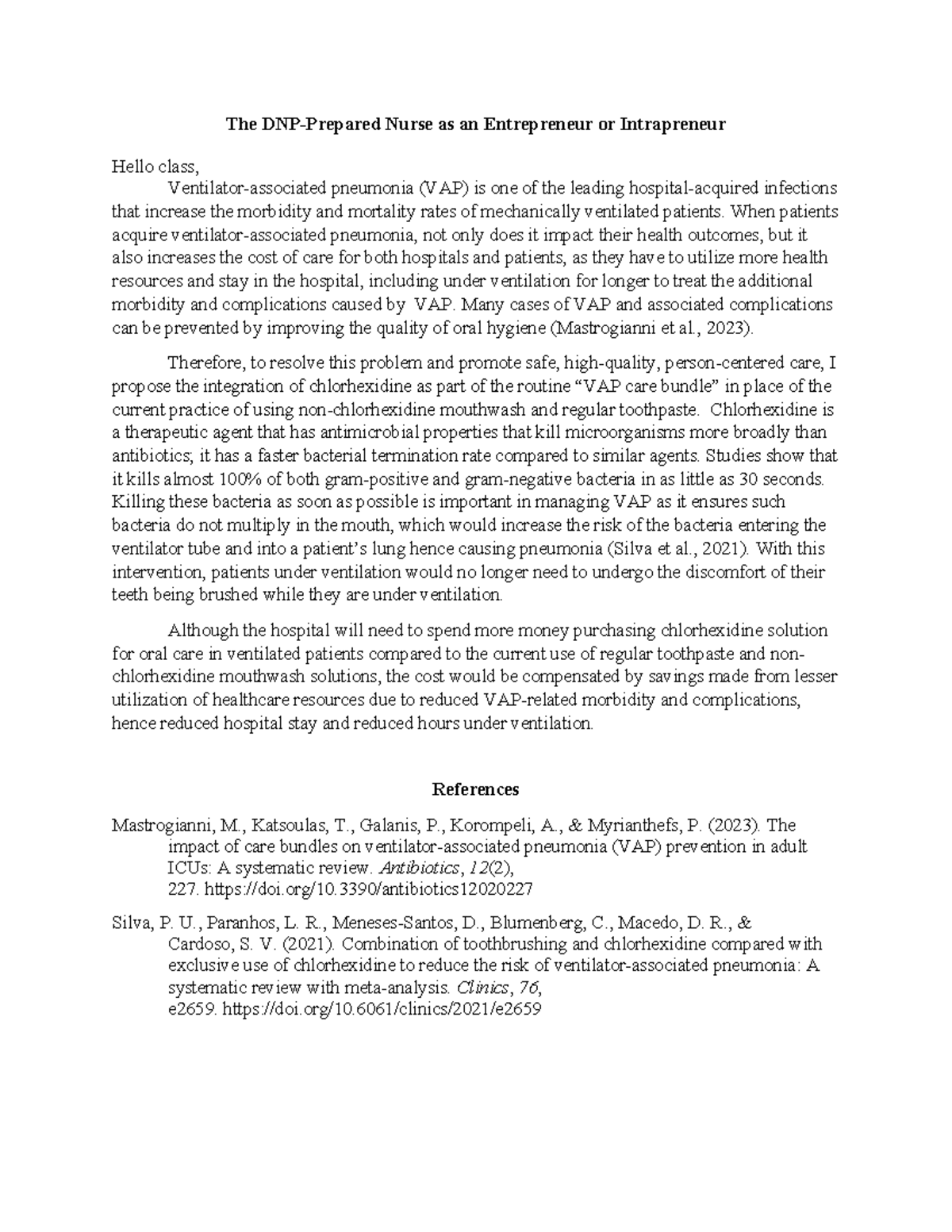 The DNP-Prepared Nurse as an Entrepreneur or Intrapreneur - When ...