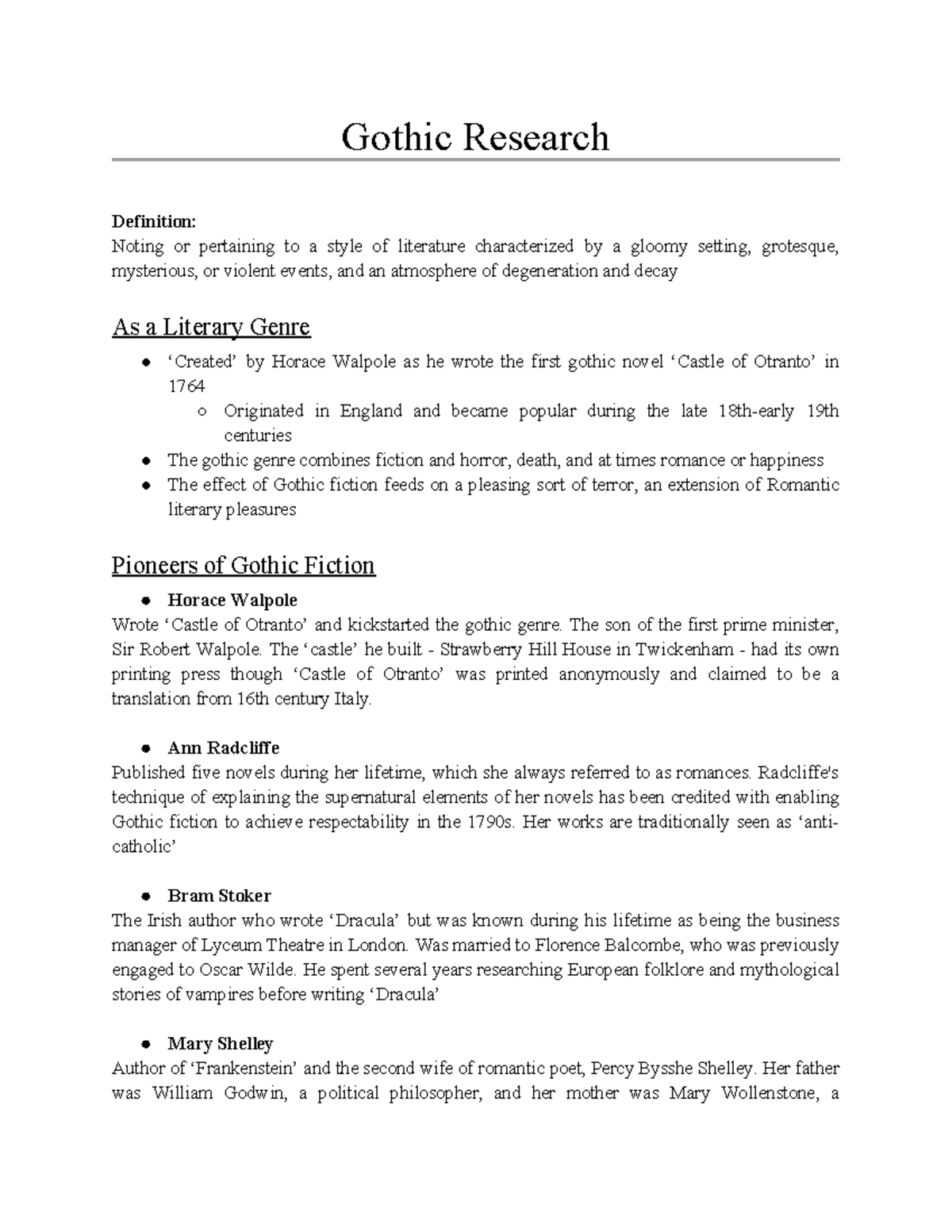 Gothic context - gdfgfdgfg - Gothic Research Definition: Noting or ...