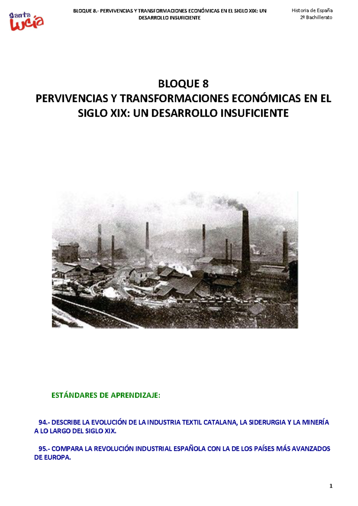 Bloque 8 - Ebau - 2º Bachillerato DESARROLLO INSUFICIENTE BLOQUE 8 PERVIVENCIAS Y ...