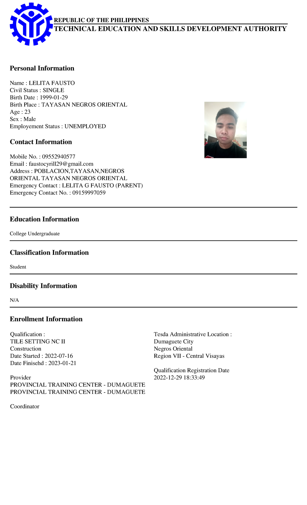 Document - This will be useful - Personal Information Name : LELITA ...