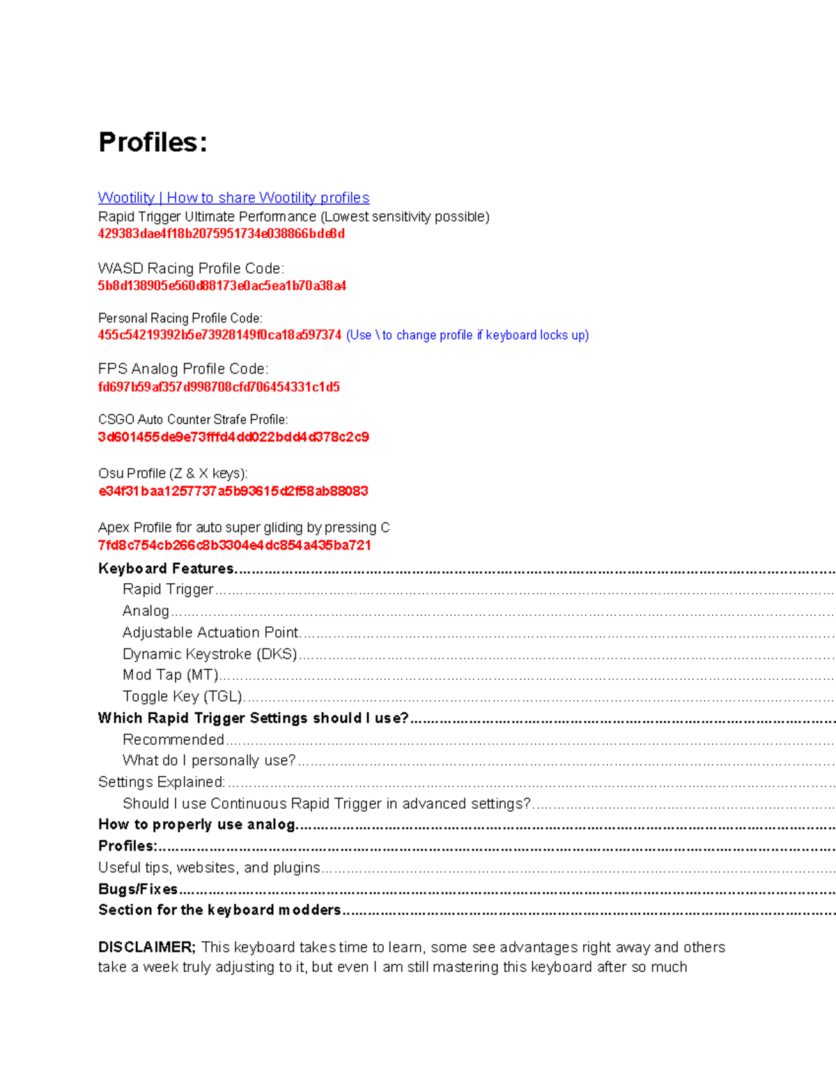 Wooting 60HE Guide - Profiles: Wootility | How to share Wootility ...