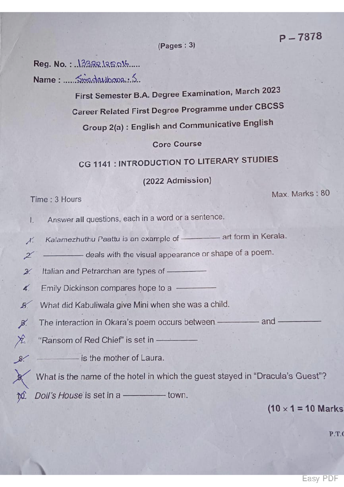 Intro to literary studies - Literary studies 2, English - Easy PDF Easy ...