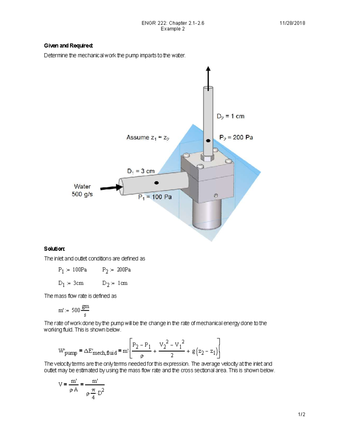 02.Example 2 - Example Problem - ENGR Chapter Example 2 Given and ...