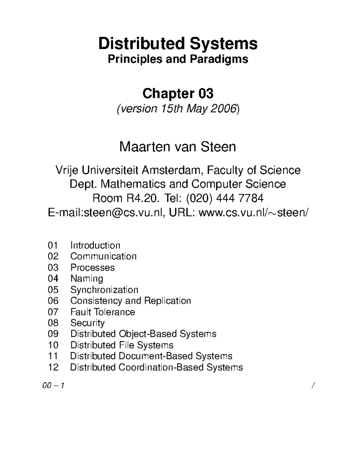 Ch03 - Distributed Systems Principles and Paradigms Chapter 03 (version ...