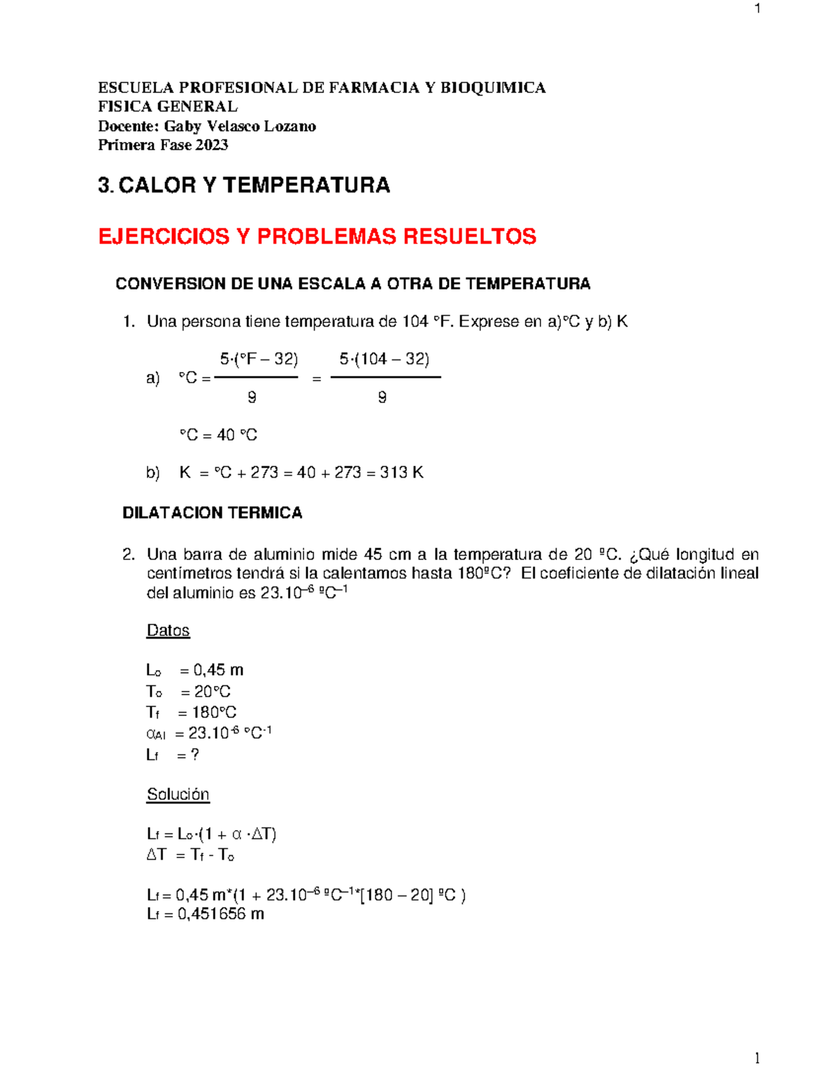 3. Ejercicios Y Problemas Resueltos Calor Y Temperatura - ESCUELA PROFESIONAL DE FARMACIA Y ...
