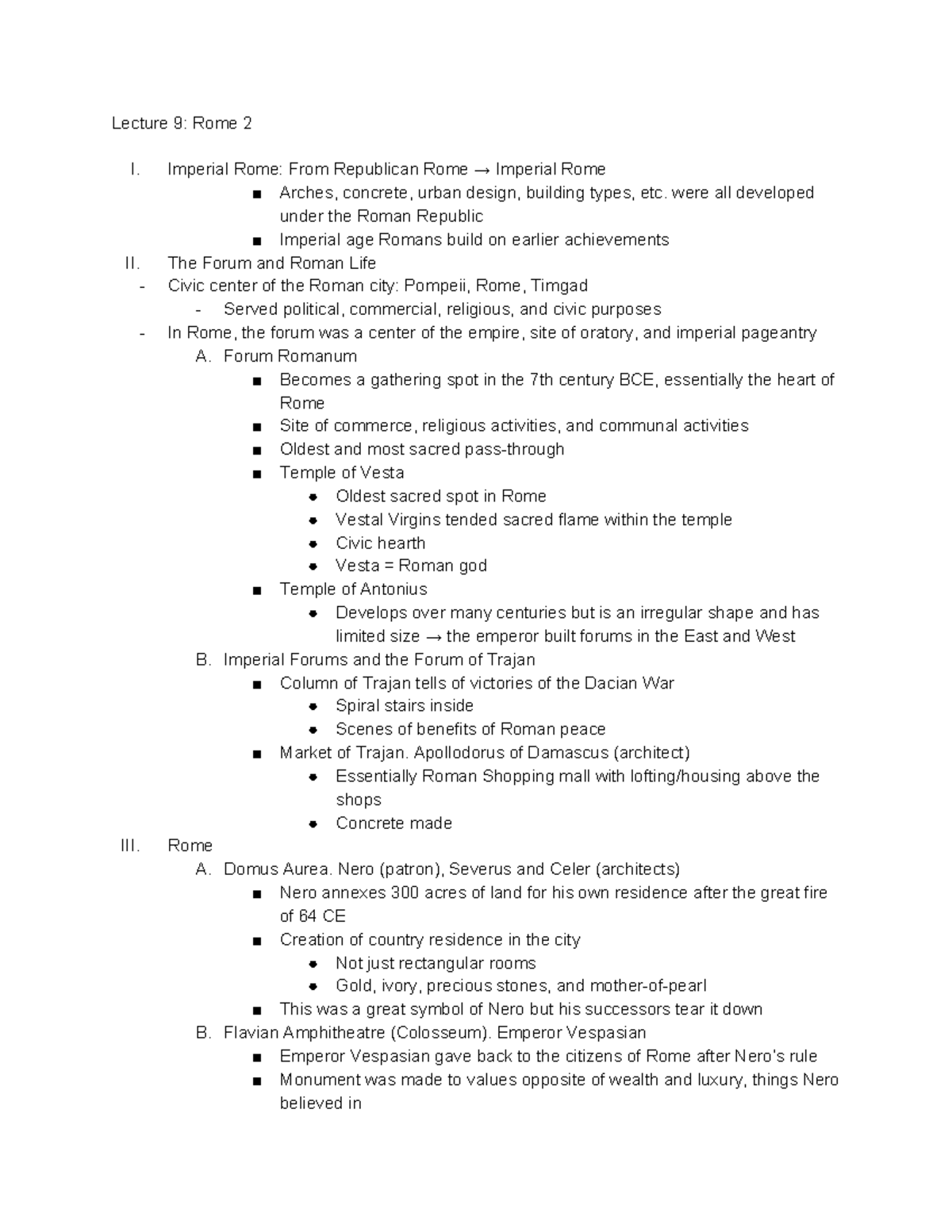 Lecture 9 Rome 2 - Lecture 9: Rome 2 I. Imperial Rome: From Republican ...