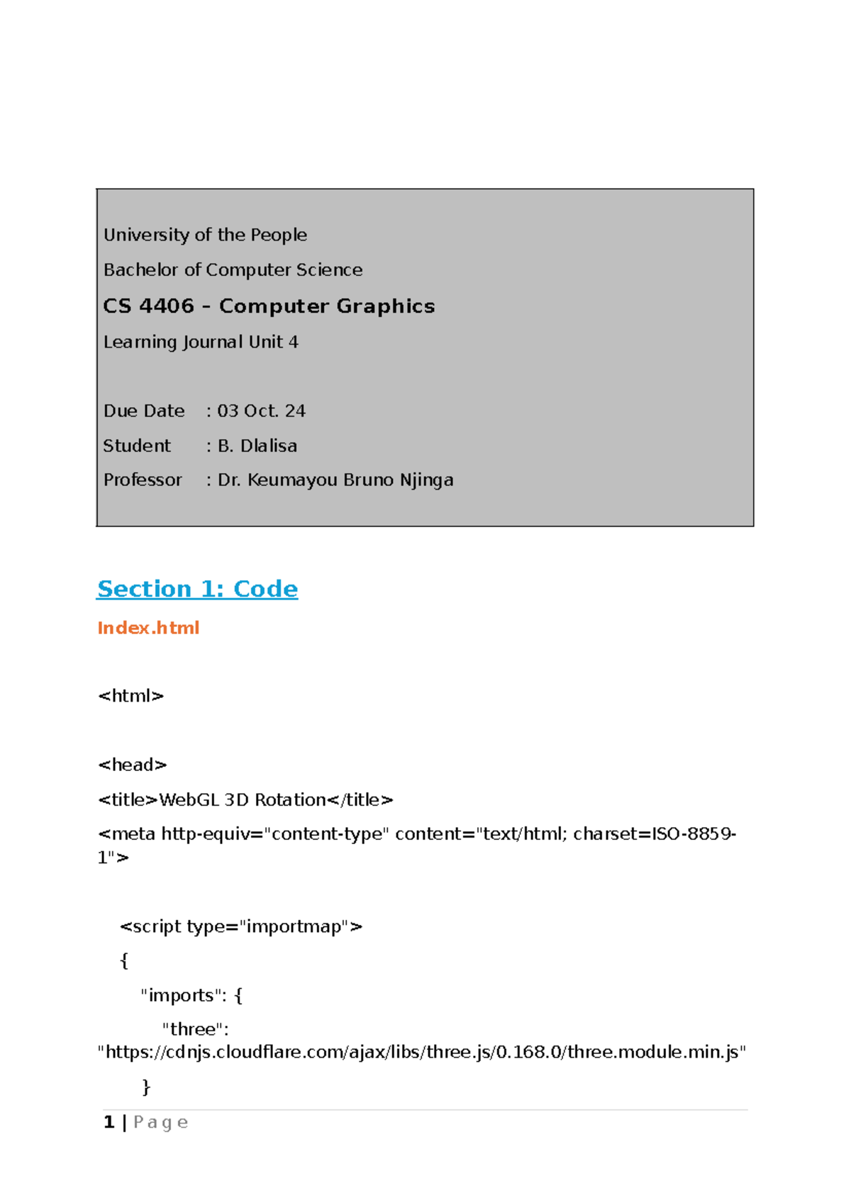 CS4406 LJU4 - Computer networking - University of the People Bachelor of Computer Science CS ...