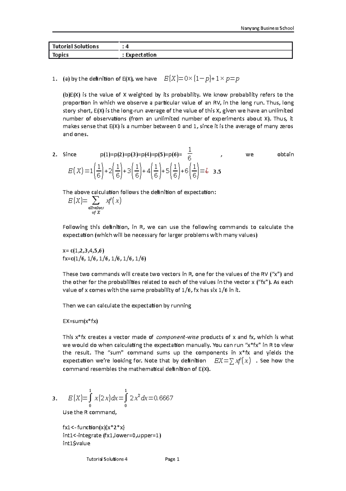 Solutions week 4 - 4444444444444444444444444444 - Tutorial Solutions ...