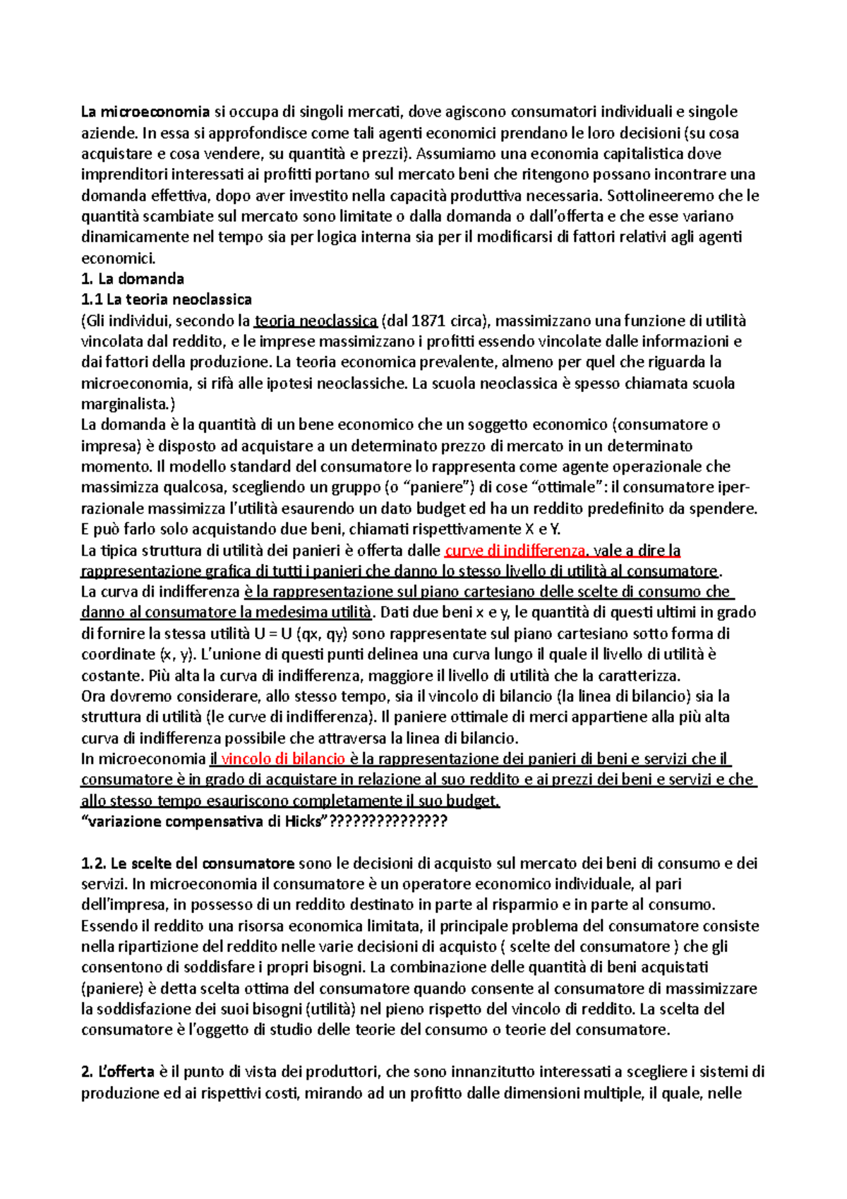 La microeconomia - In essa si approfondisce come tali agenti economici prendano le loro ...