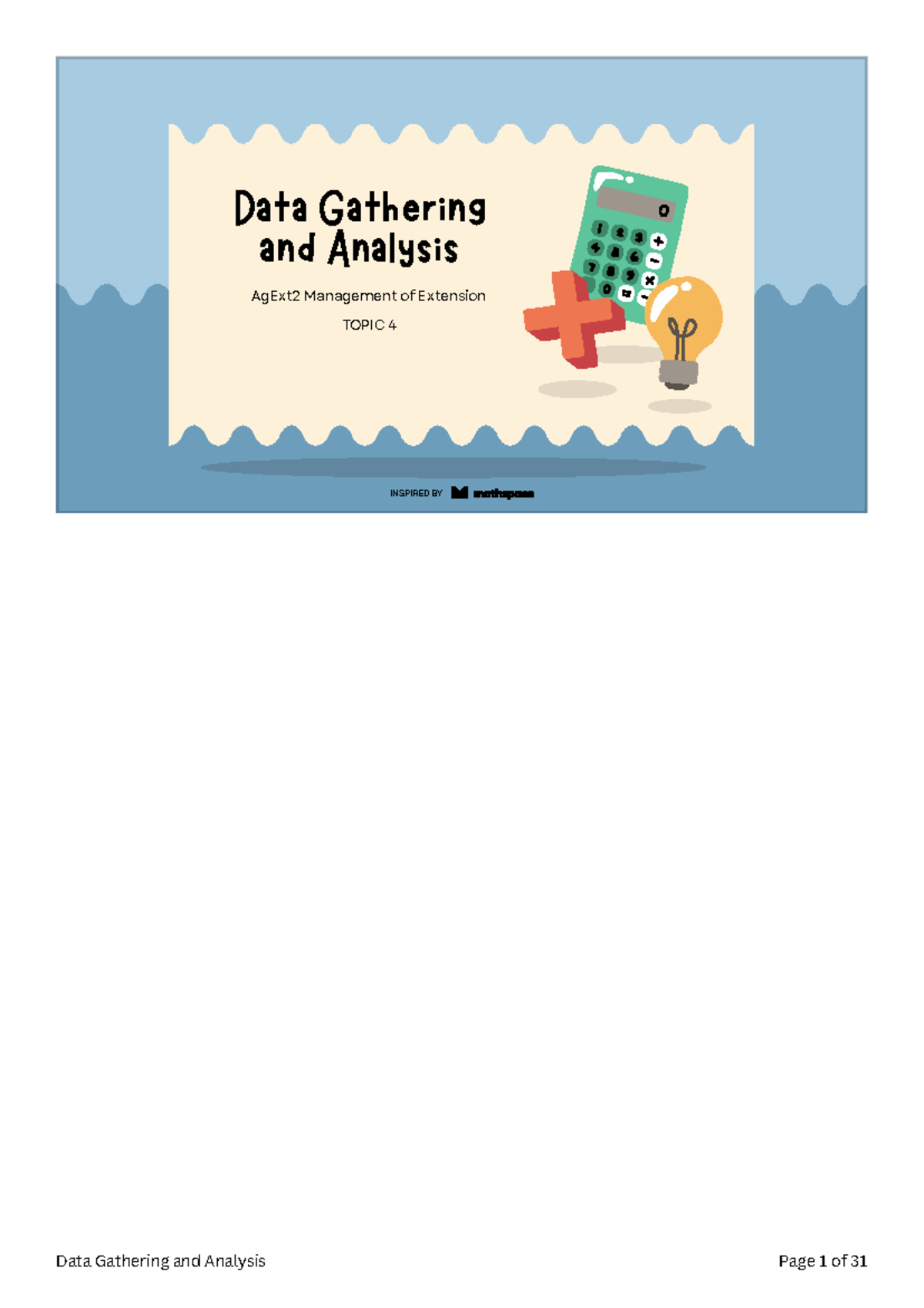 Data Gathering and Analysis - Data Gathering and Analysis ...