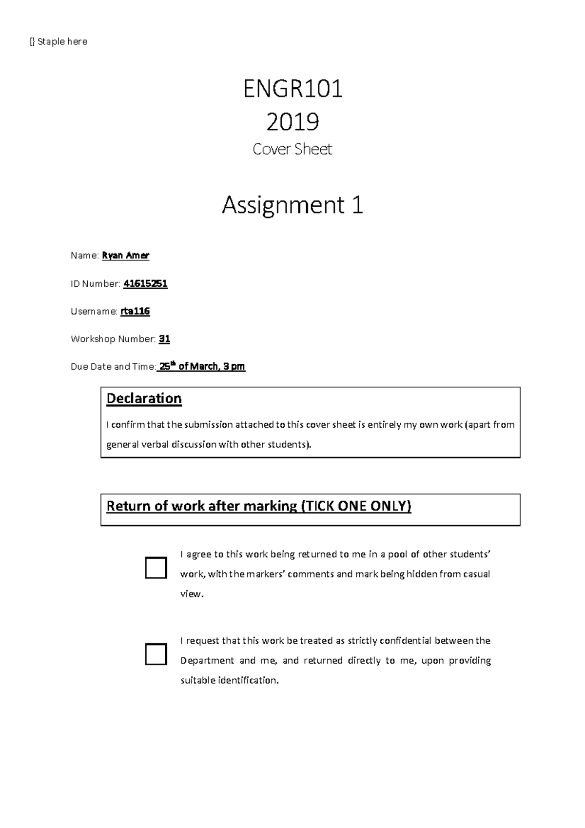 ENGR101 Assignment 1 - Ryan Amer - Warning: TT: undefined function: 32 ...