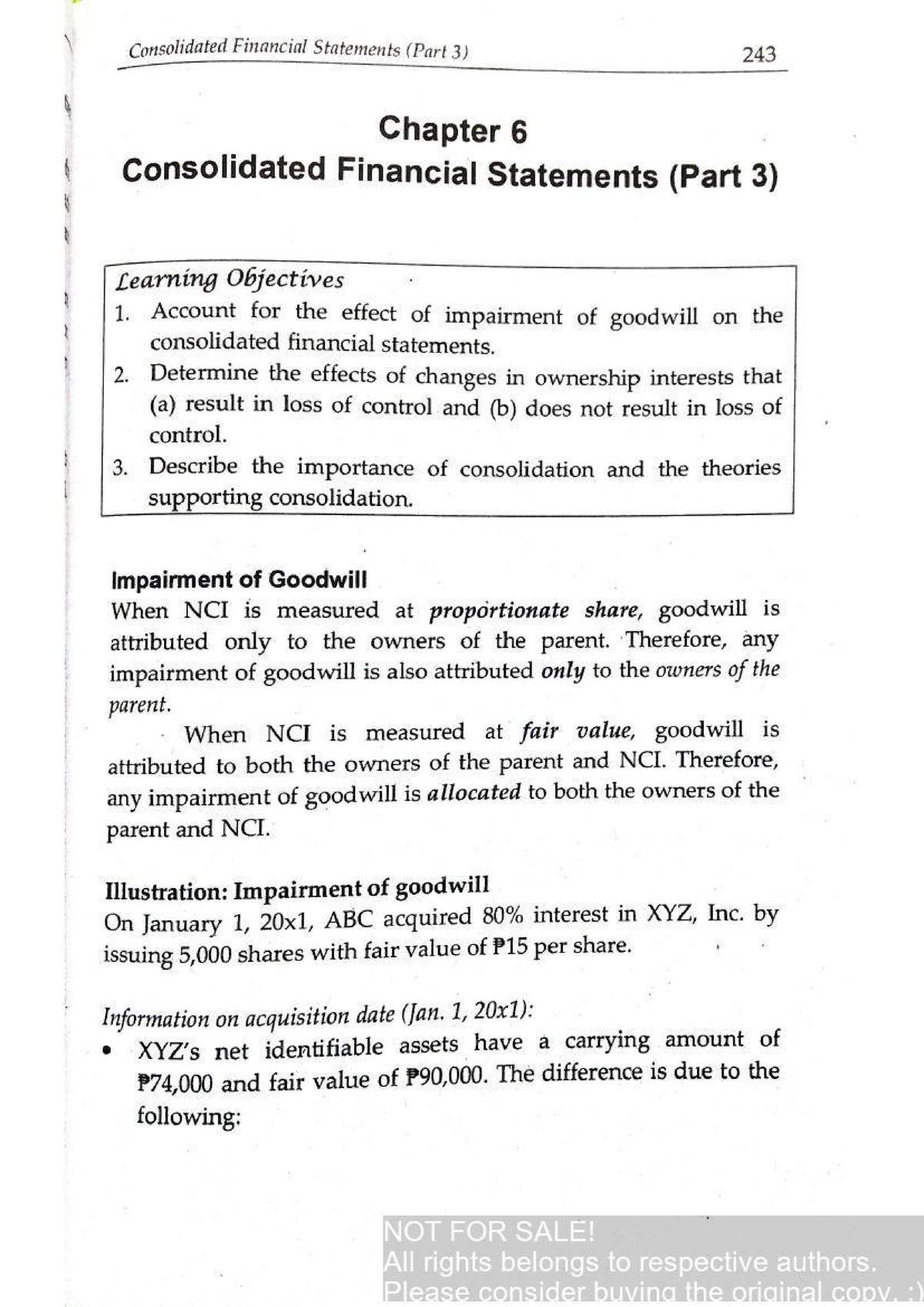 Chapter-6 Consolidation-FS Part-3 - Accountancy - Studocu