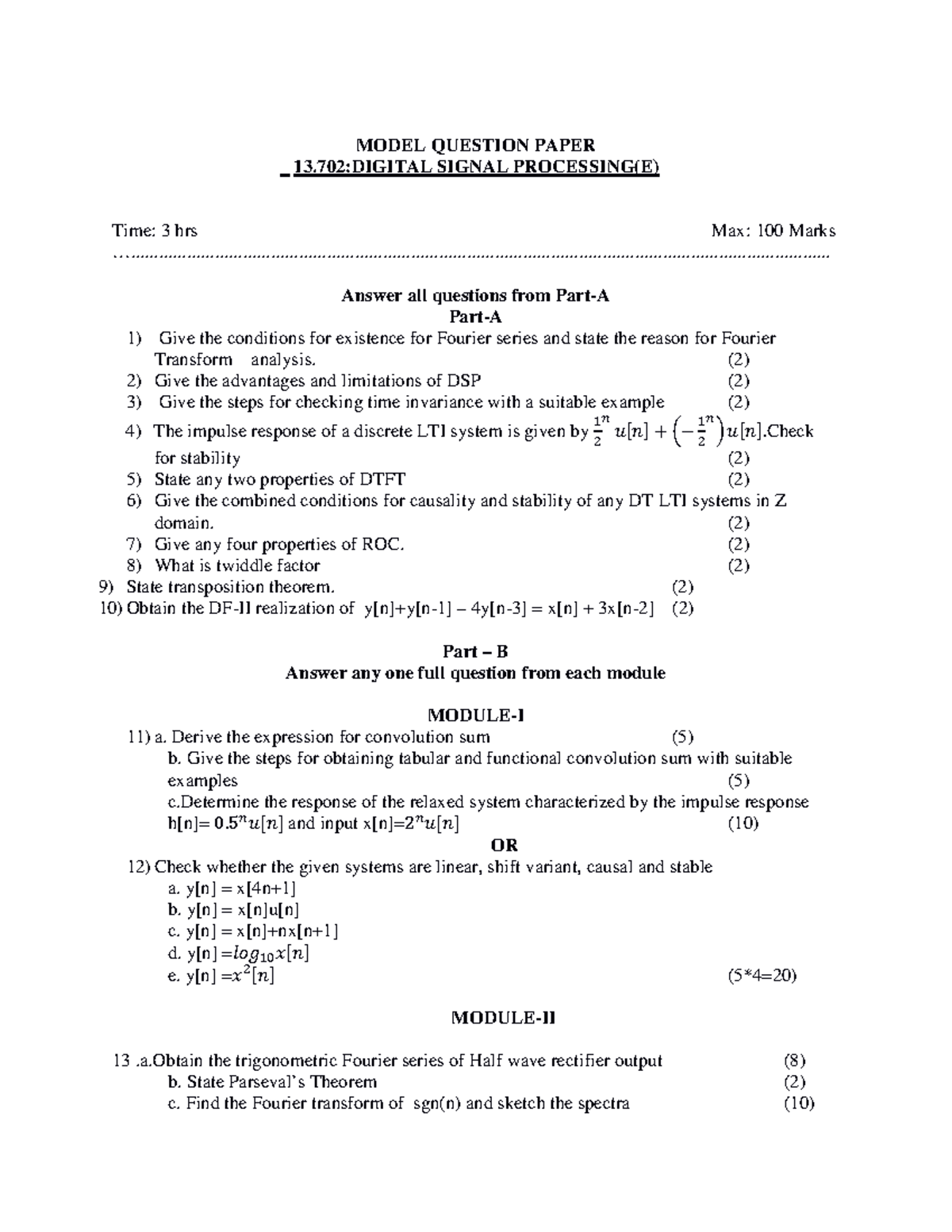 2 digital signal 1476879891 - MODEL QUESTION PAPER 13:DIGITAL SIGNAL ...