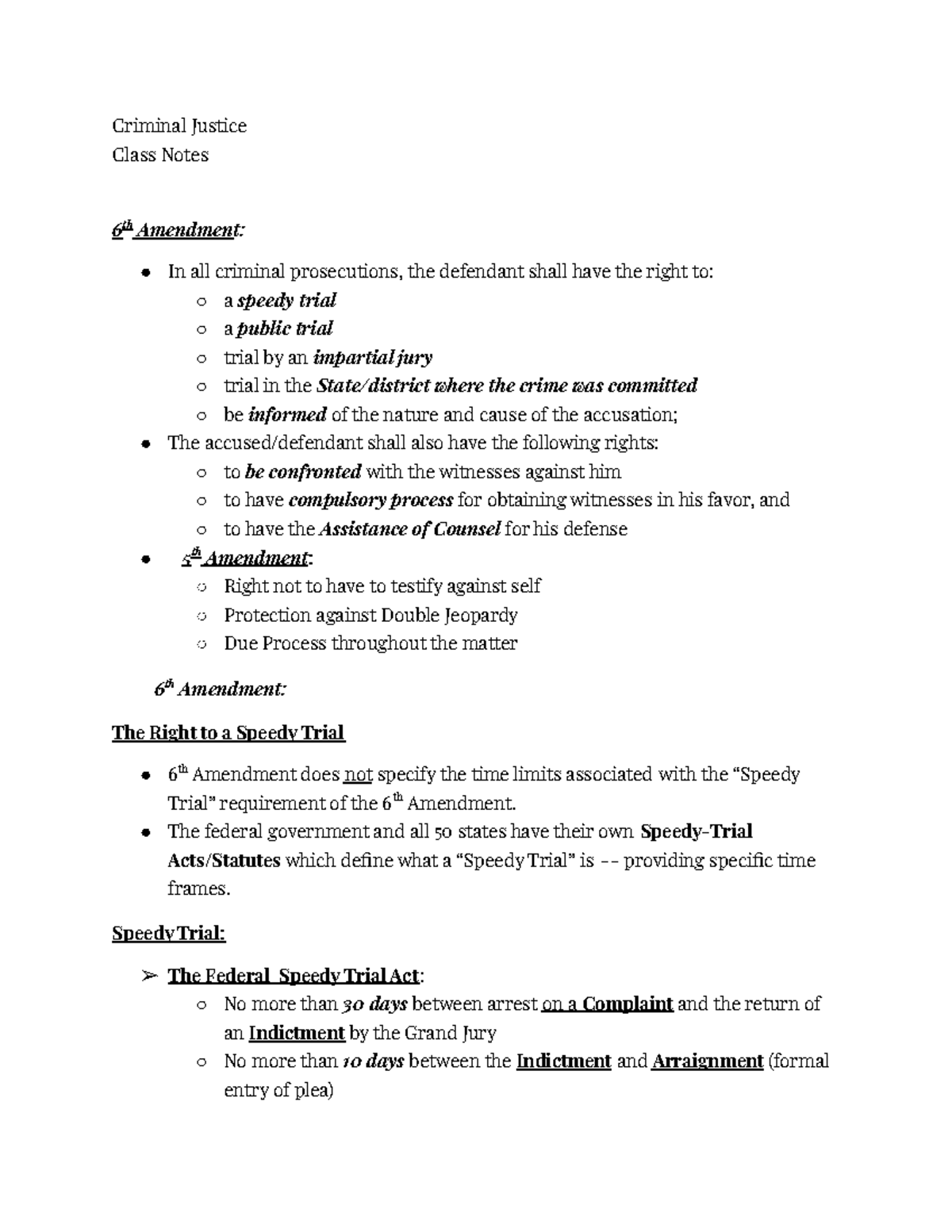 Criminal Justice 3 - Defendants Protection rights - Criminal Justice ...